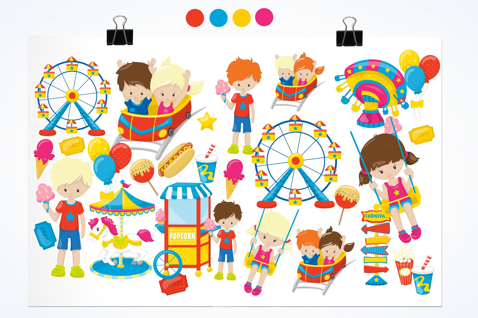 Amusement Park graphics and illustrations (14511) | Illustrations ...