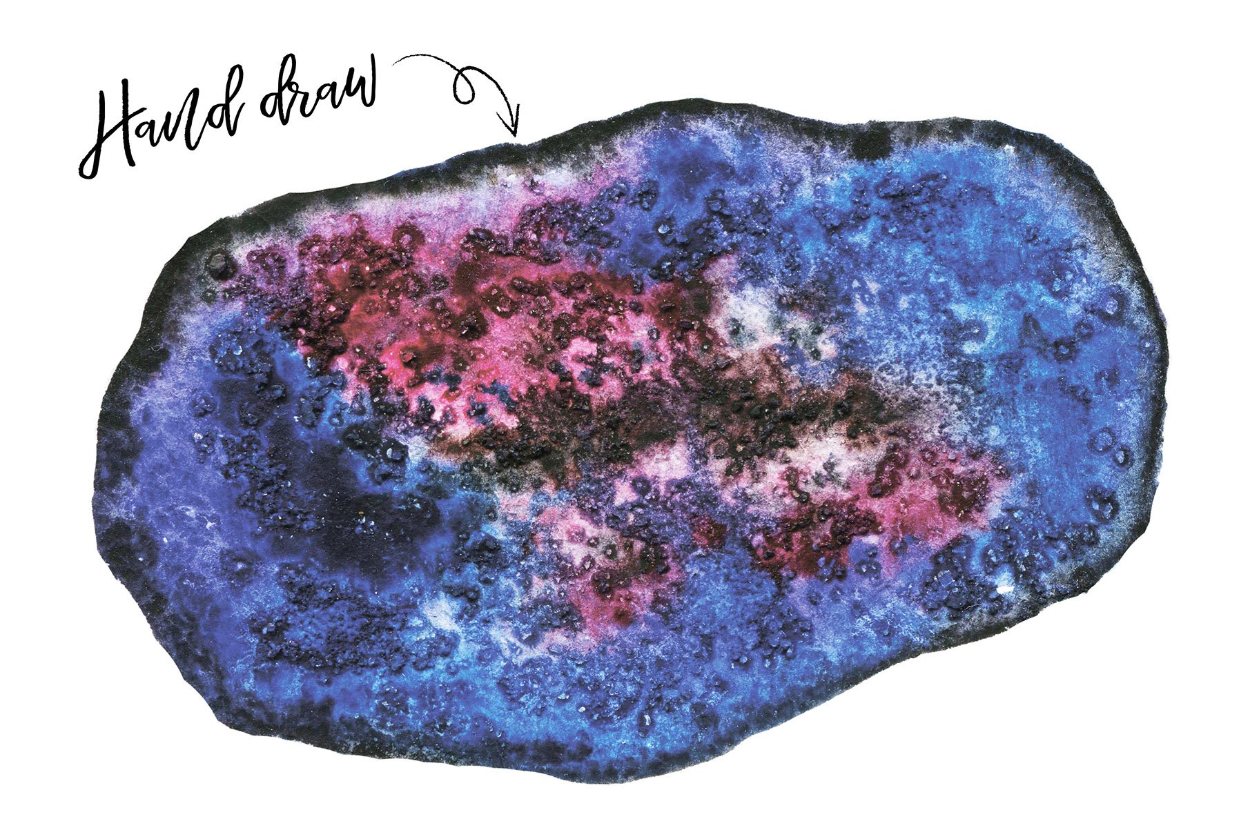 Agate watercolor gemstones clipart. 26 individual agate slices (34842 ...