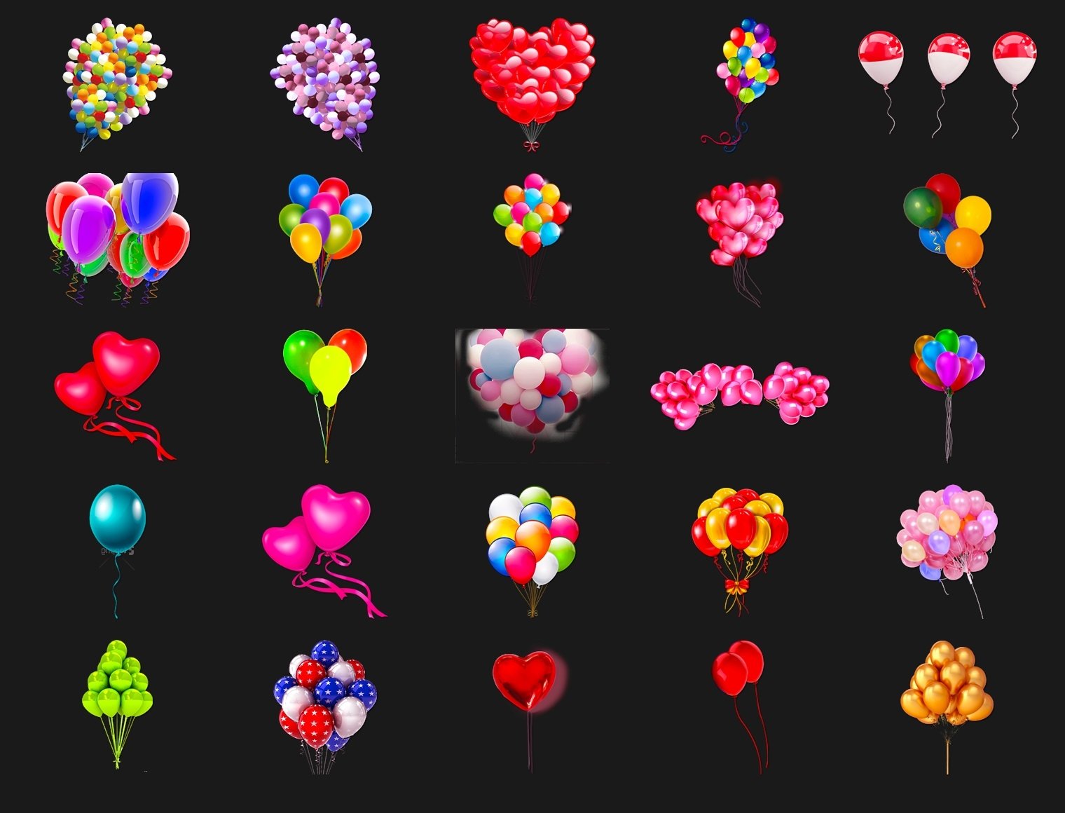 200 BALLOONS PNG PHOTOSHOP OVERLAYS, BACKGROUNDS, BACKDROPS (531915 ...