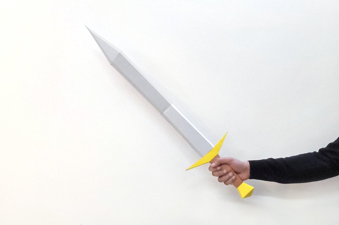 Plantilla De Espada De Papel 3d Armas De Caballero PNG Imágenes
