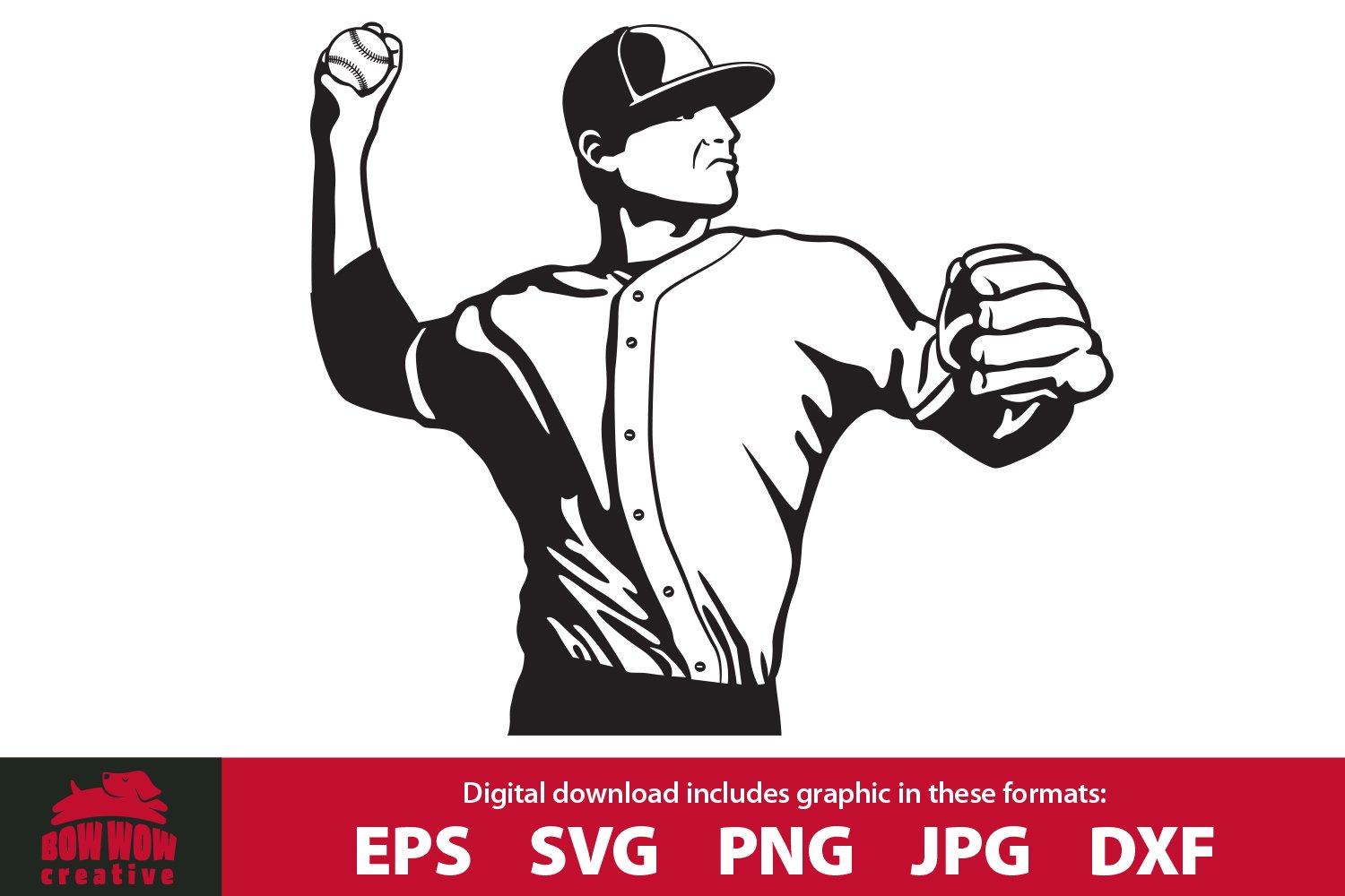Baseball Pitcher SVG Cutting File & Clipart (638638) | Cut Files ...