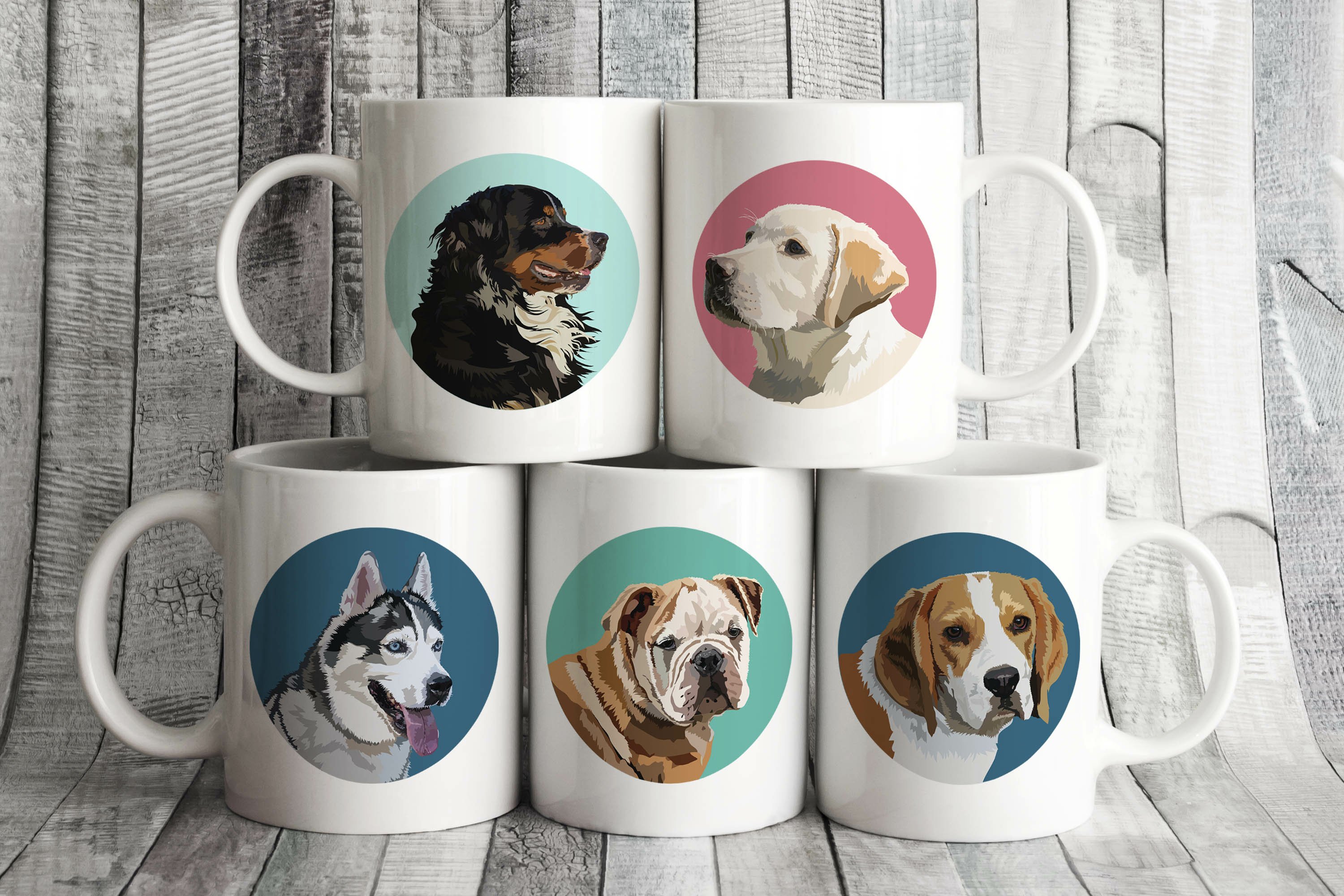 Dog Illustration Sublimation Bundle (1252111) | Illustrations | Design ...