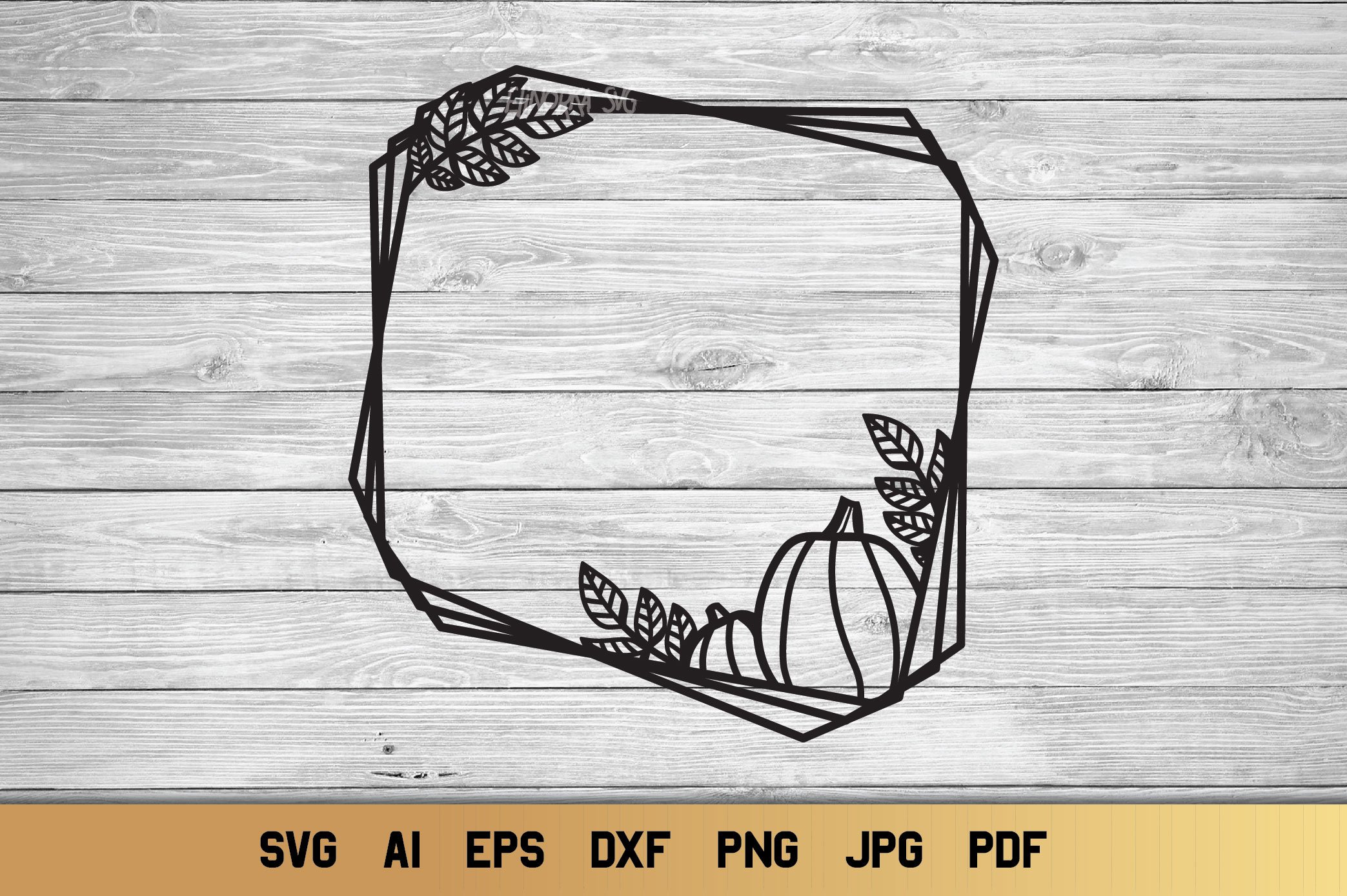 Pumpkin Geometric Frame SVG | Monogram Frame SVG | Fall SVG (845183 ...