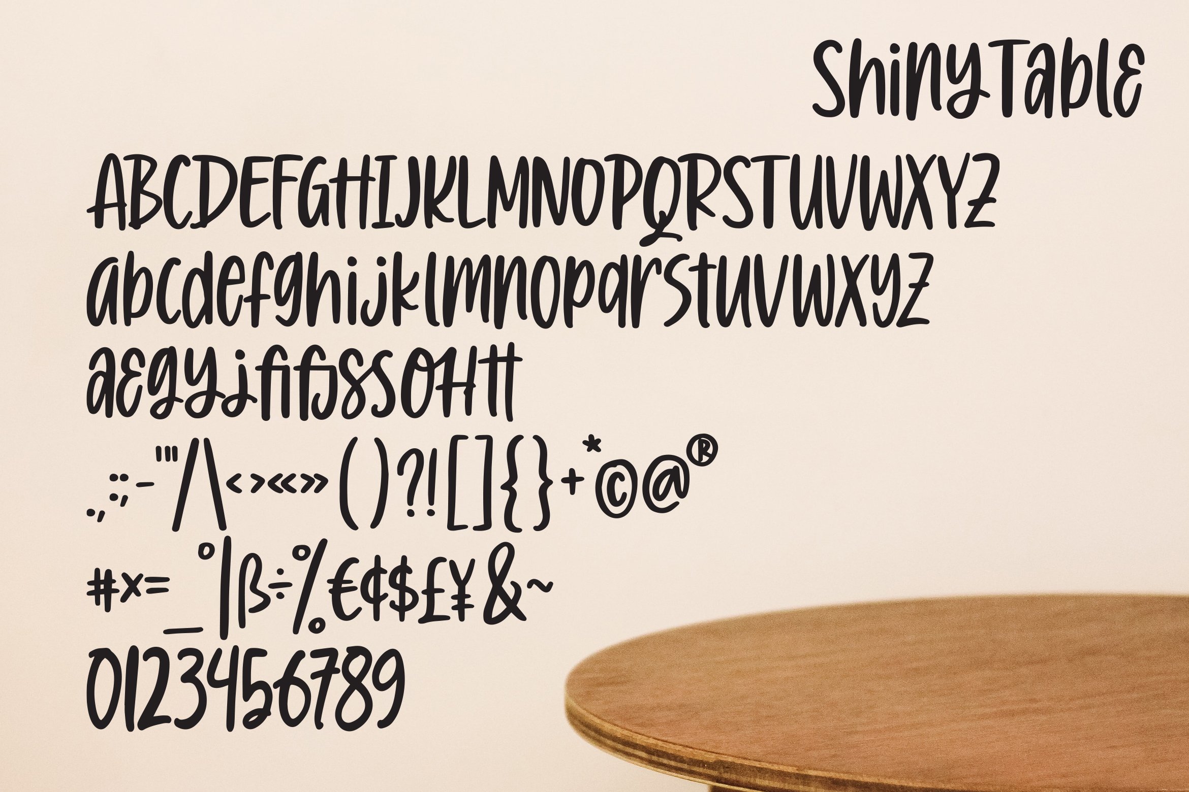 Shiny Table - Quotable Handlettering Font