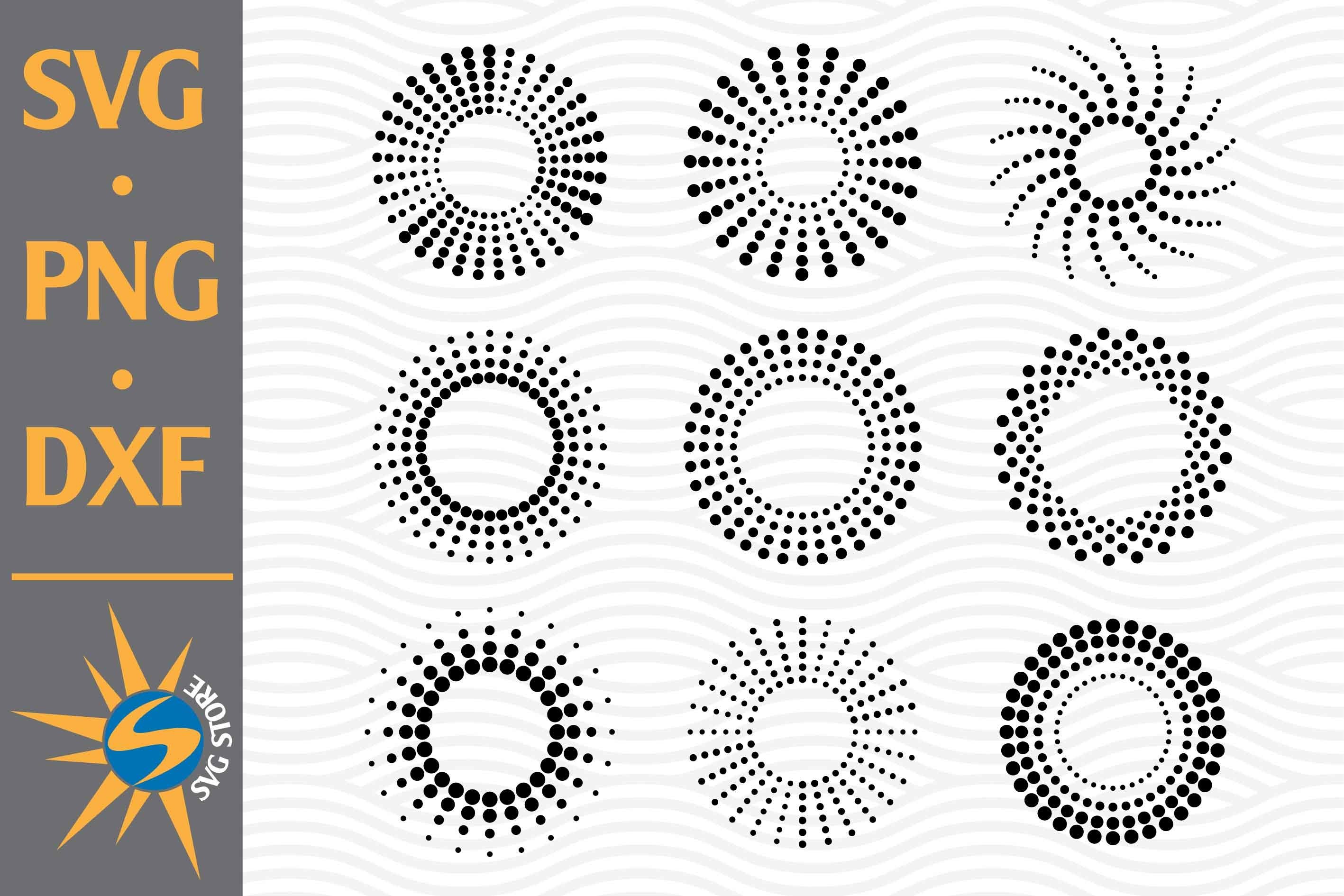 Dot Circle SVG, PNG, DXF Digital Files Include (765554) | Cut Files ...