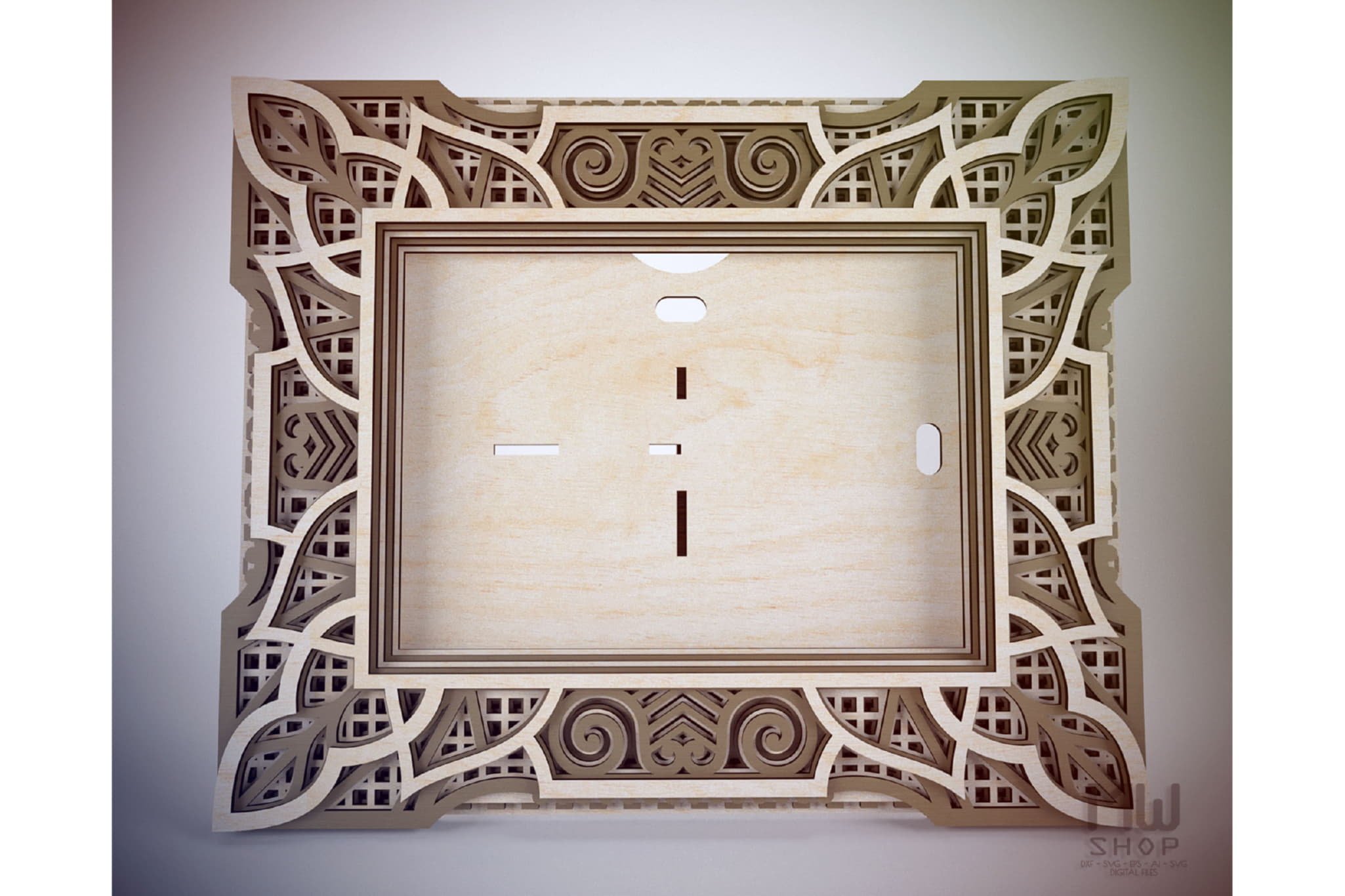 F20- Multilayer Photo Frame, Laser Cut 5x7 Photo Frame DXF (580024 ...