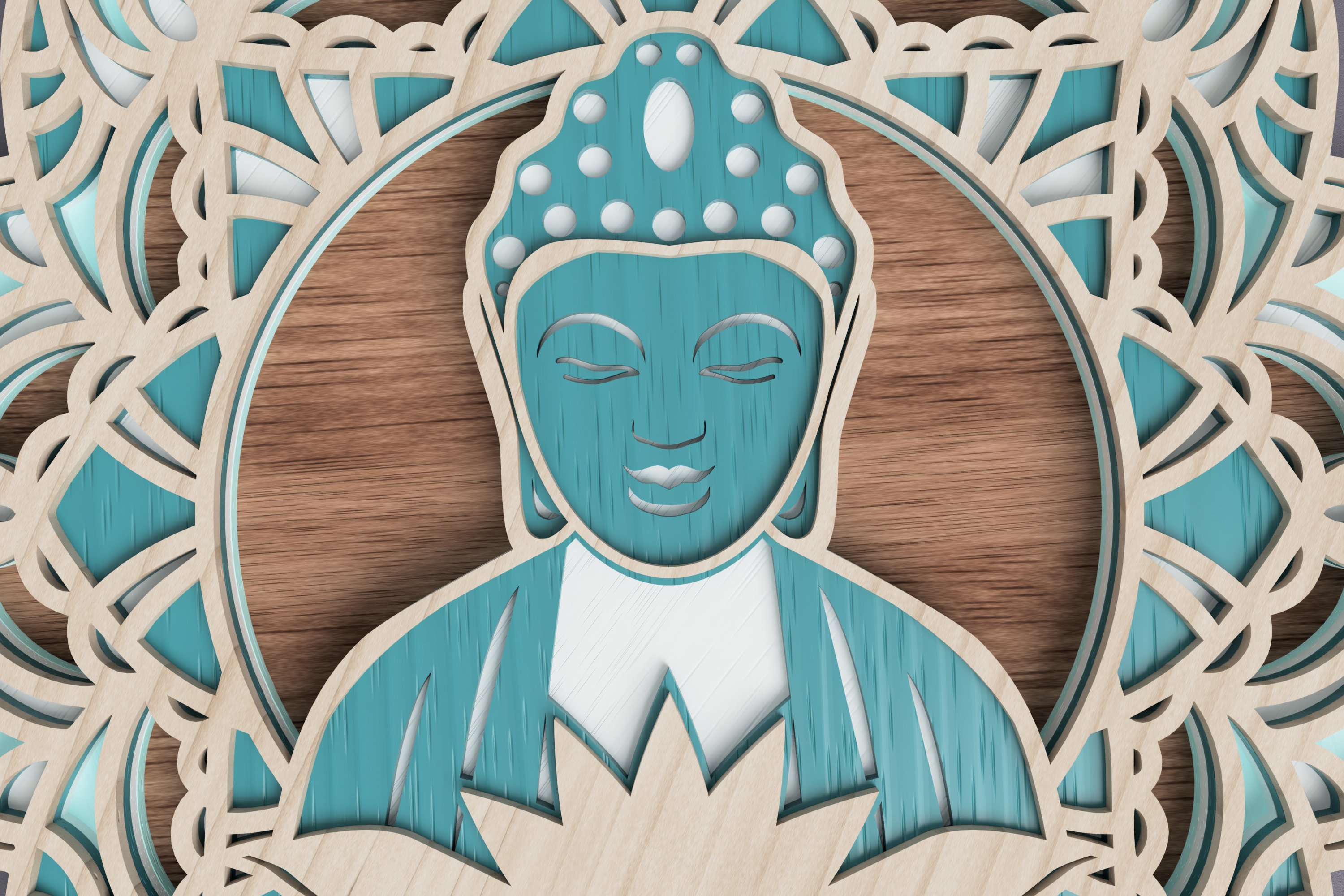 Mandala laser cut file - Buddha Mandala