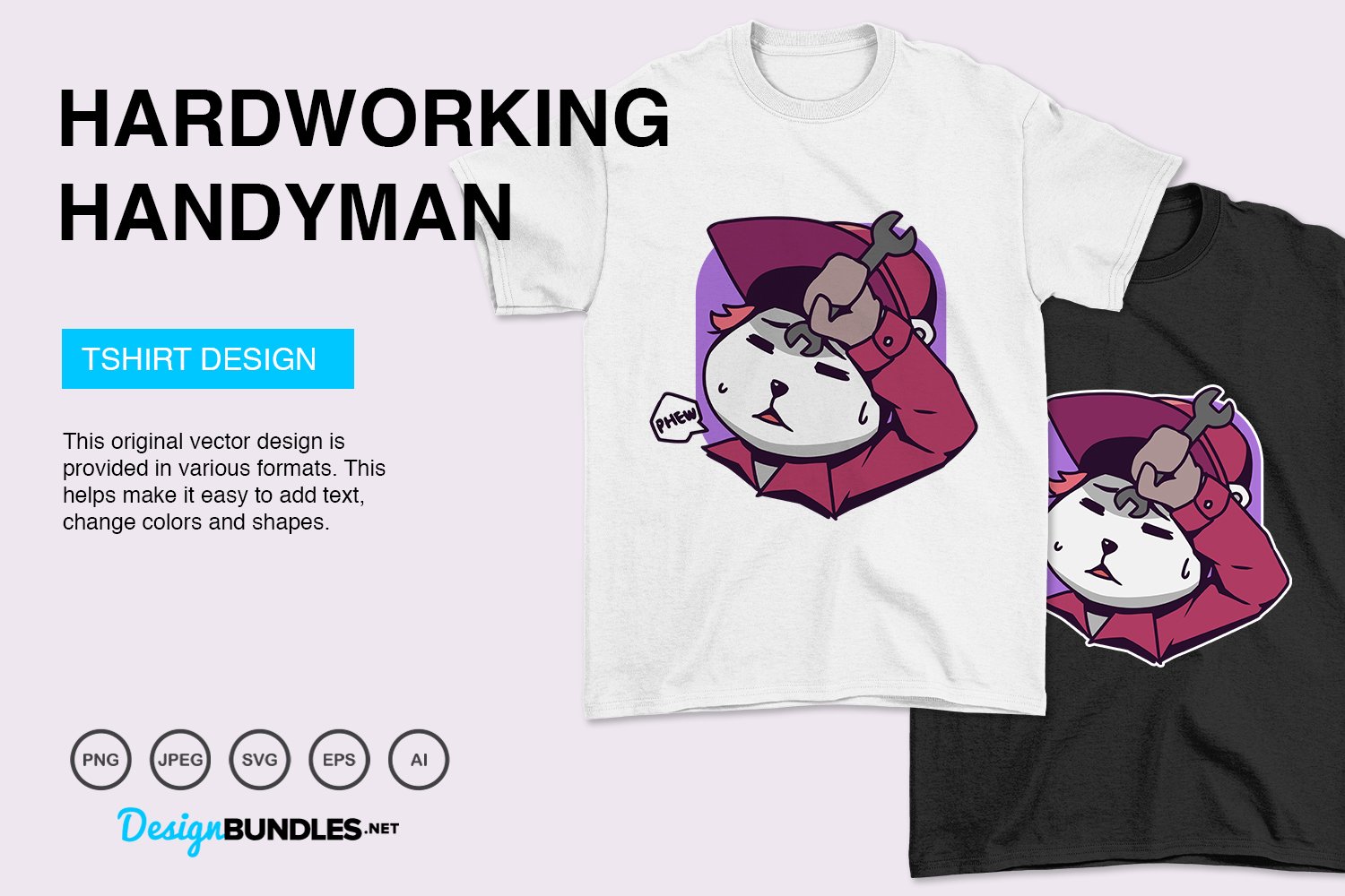 Hardworking Handyman Vector Illustration