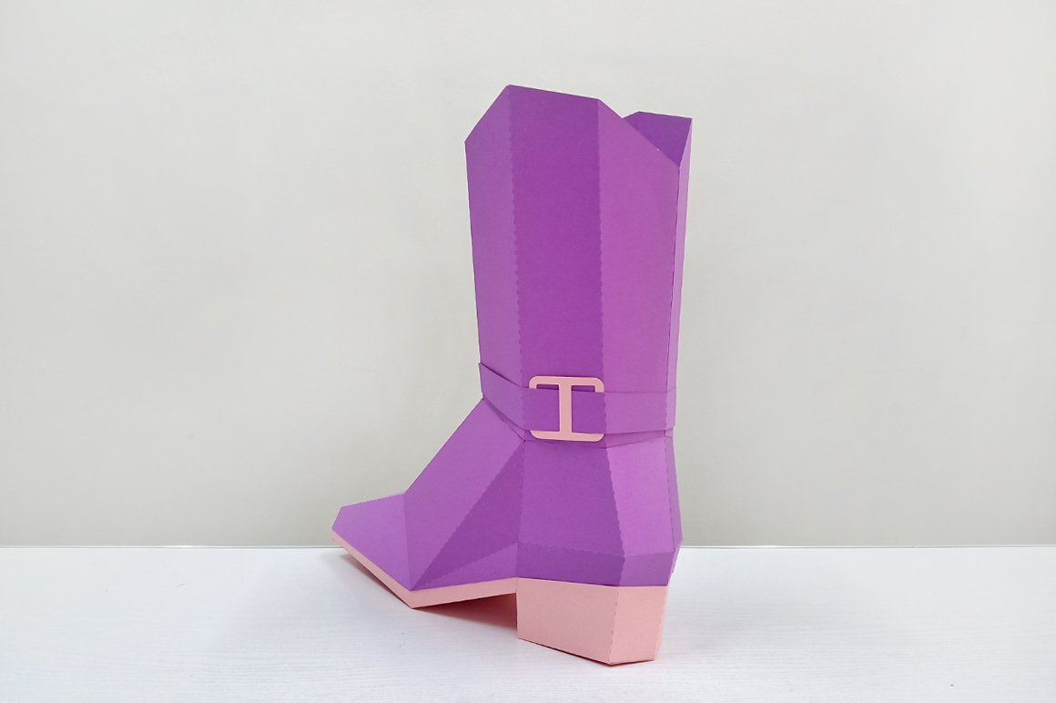 DIY Cowgirl boots - 3d papercraft,Cowboy boots,Boots favor (314093 ...