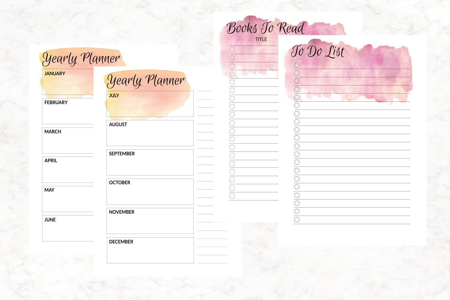 Watercolors Digital Planners