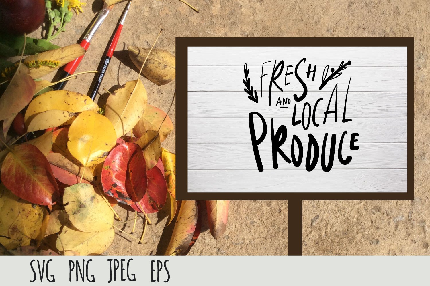 Farmers Market SVG cut file| Fresh local produce (800783) | SVGs ...