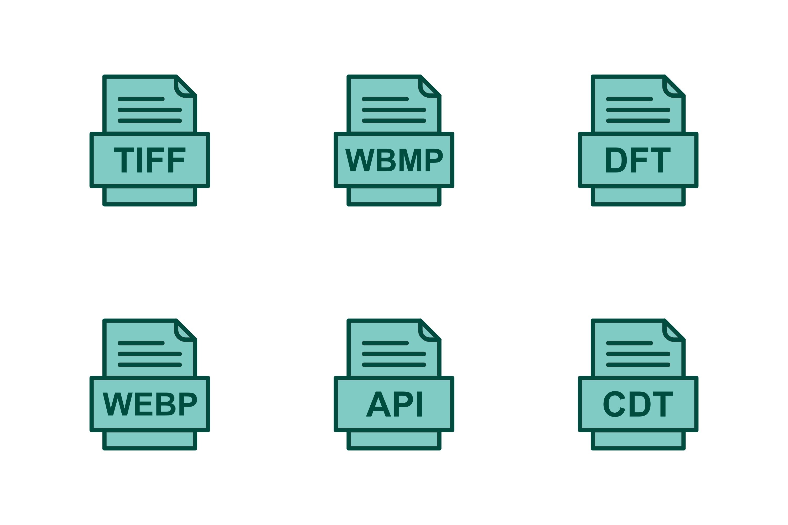 Set Of File Formats Icons (452640) | Icons | Design Bundles