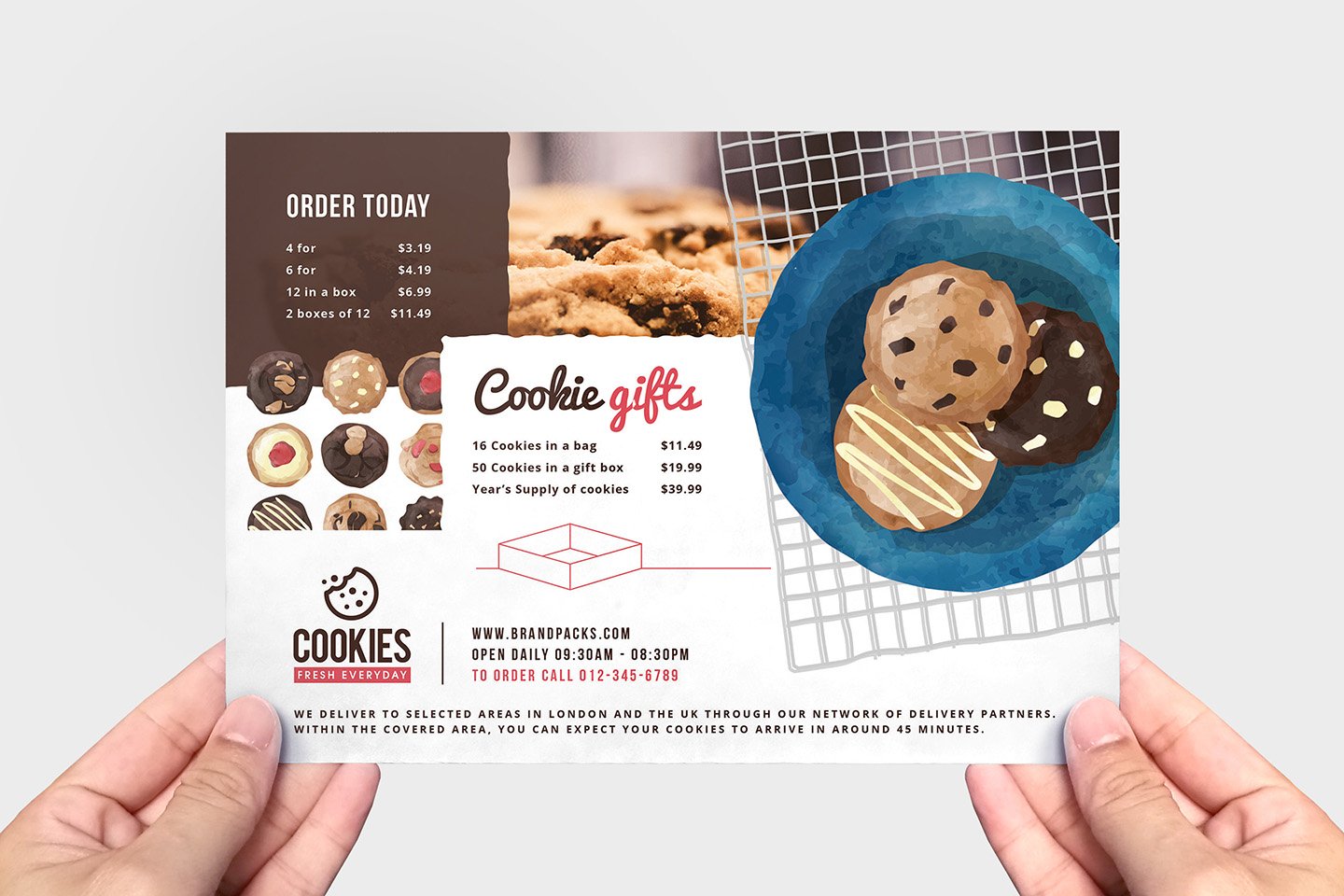 Cookie Shop Flyer Template (463987) | Flyers | Design Bundles