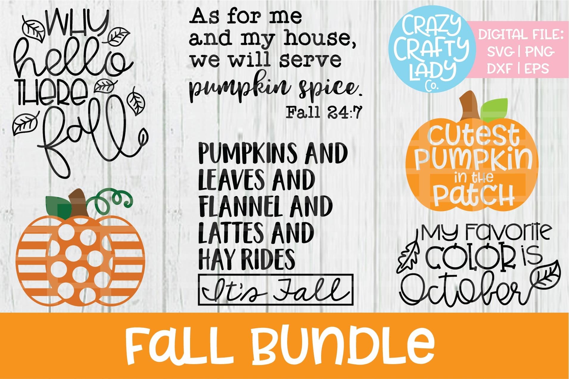Fall Bundle SVG DXF EPS PNG Cut Files (147462) | Cut Files | Design Bundles
