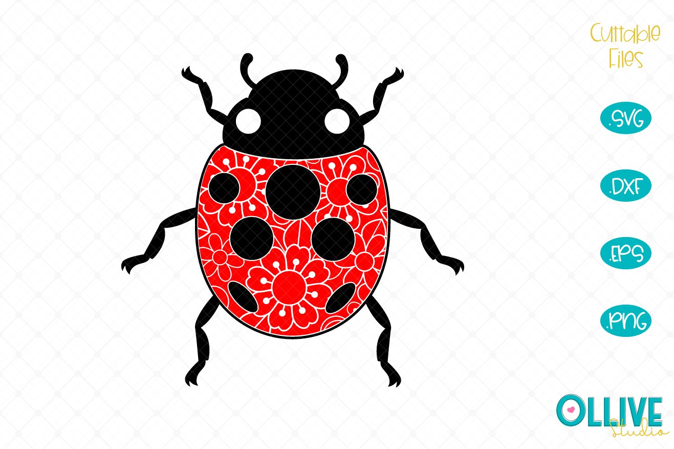 Ladybug Zentangle SVG Ladybug Cut File 563744 Cut Files Design Bundles