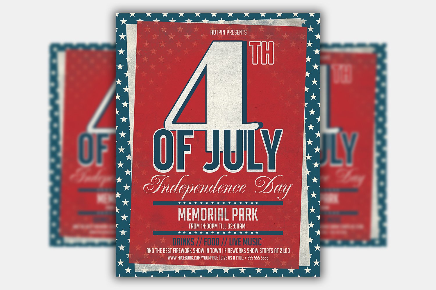 Independence Day Flyer Template (664723) | Flyers | Design Bundles