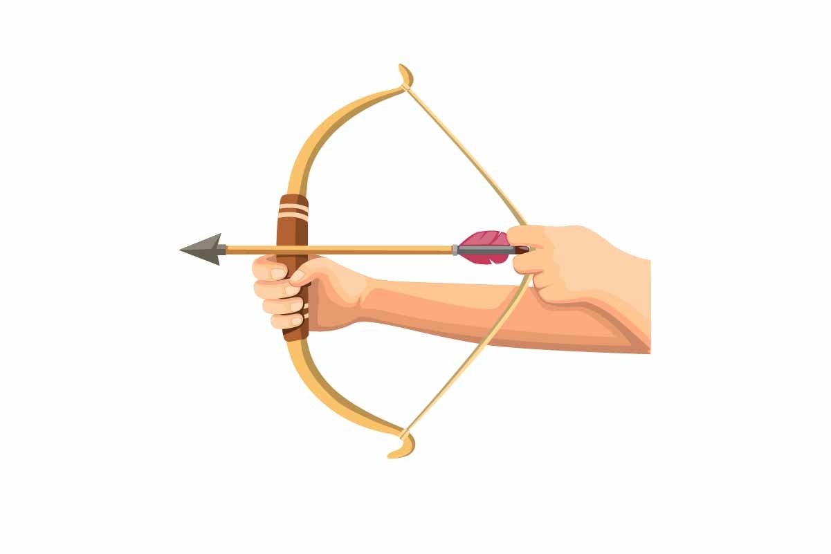 Cartoon Bow And Arrow