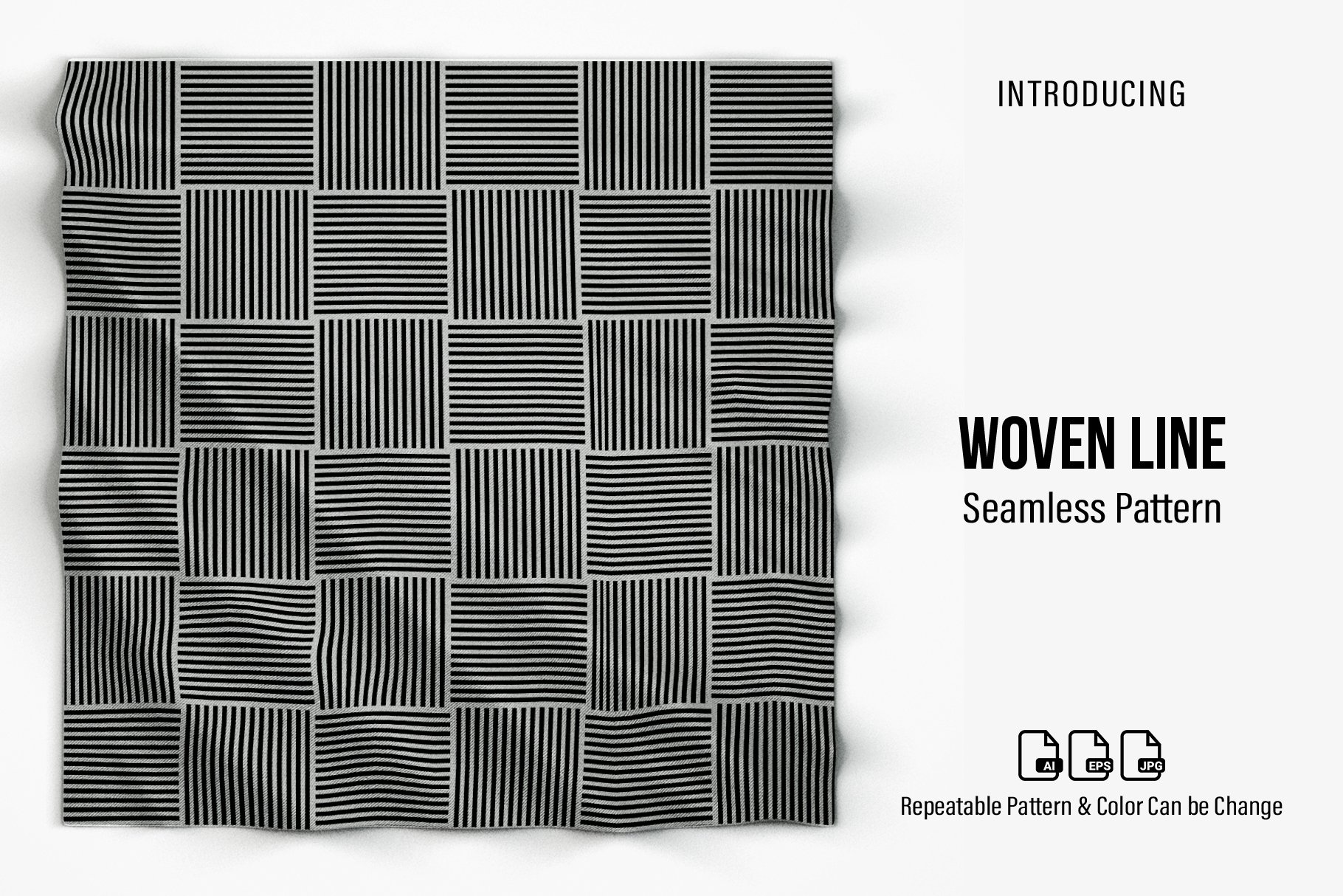 Woven Line Seamless Pattern (1291156) | Patterns | Design Bundles