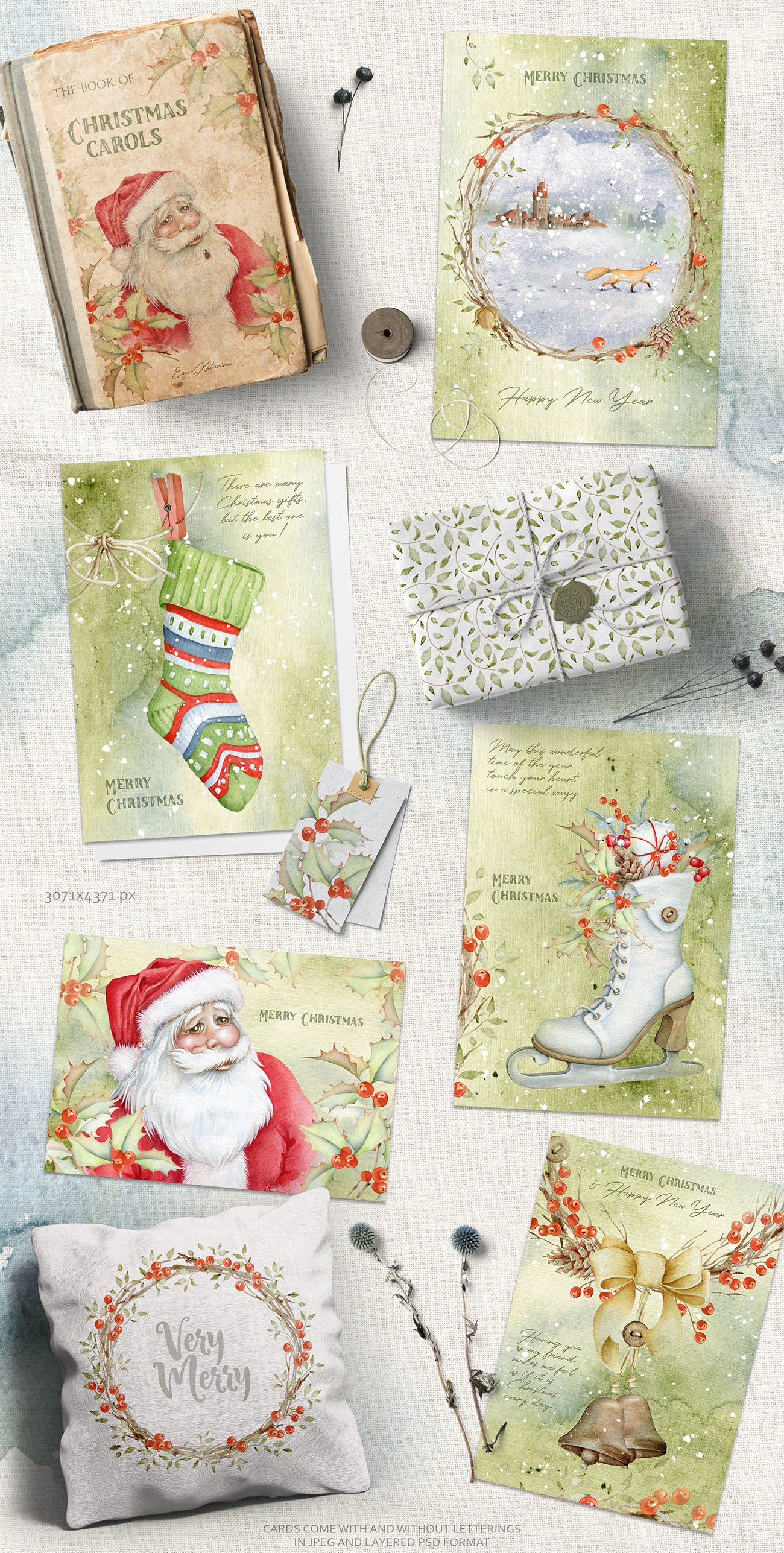 3 in 1 Christmas BUNDLE 50 OFF (905795) | Illustrations | Design Bundles