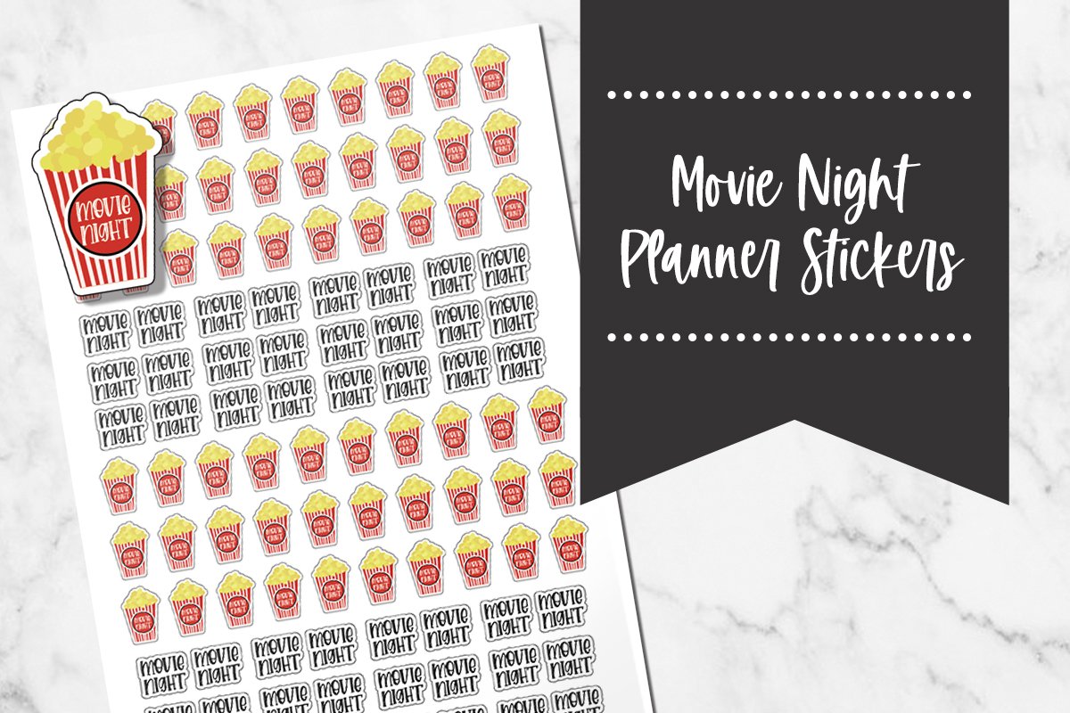Movie Night Planner Stickers