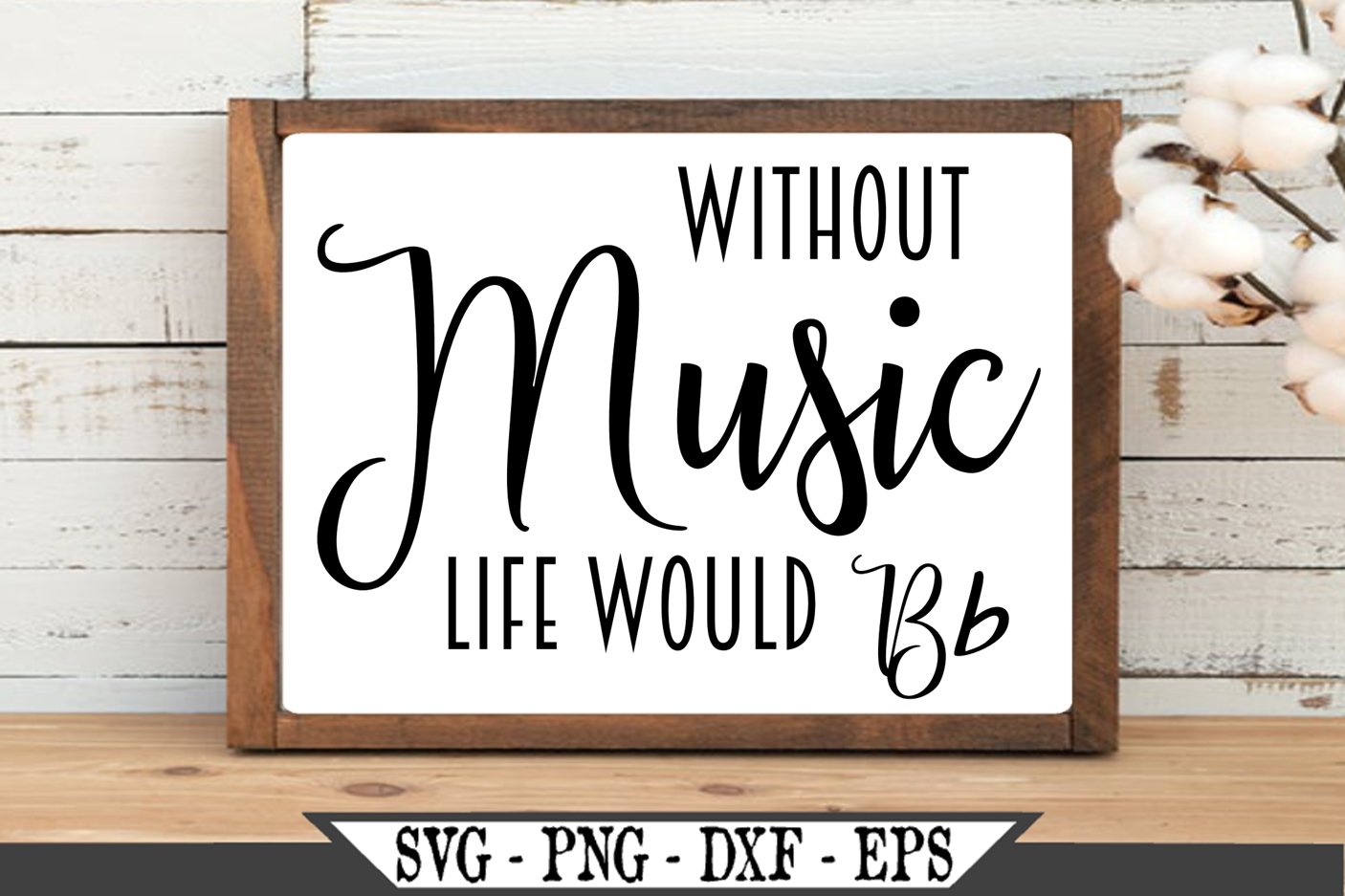 Without Music Life Would Be Flat SVG (515336) | SVGs | Design Bundles