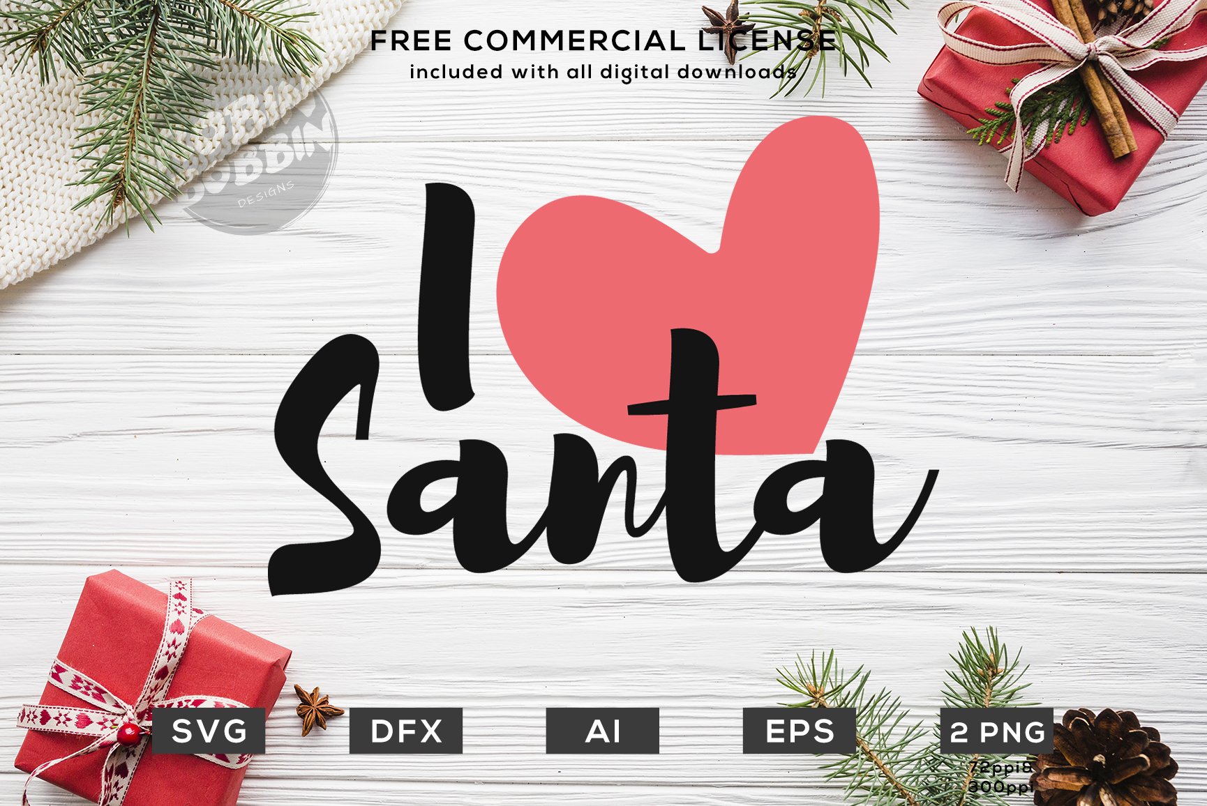I Love Santa Design SVG EPS AI PNG DXF (145041) | SVGs | Design Bundles