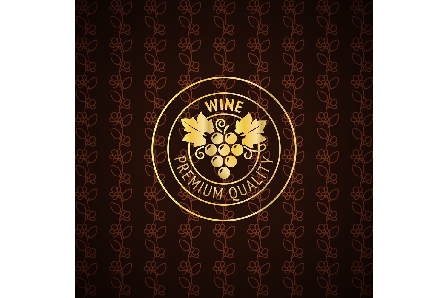 Gold wine label design (832303) | Illustrations | Design Bundles