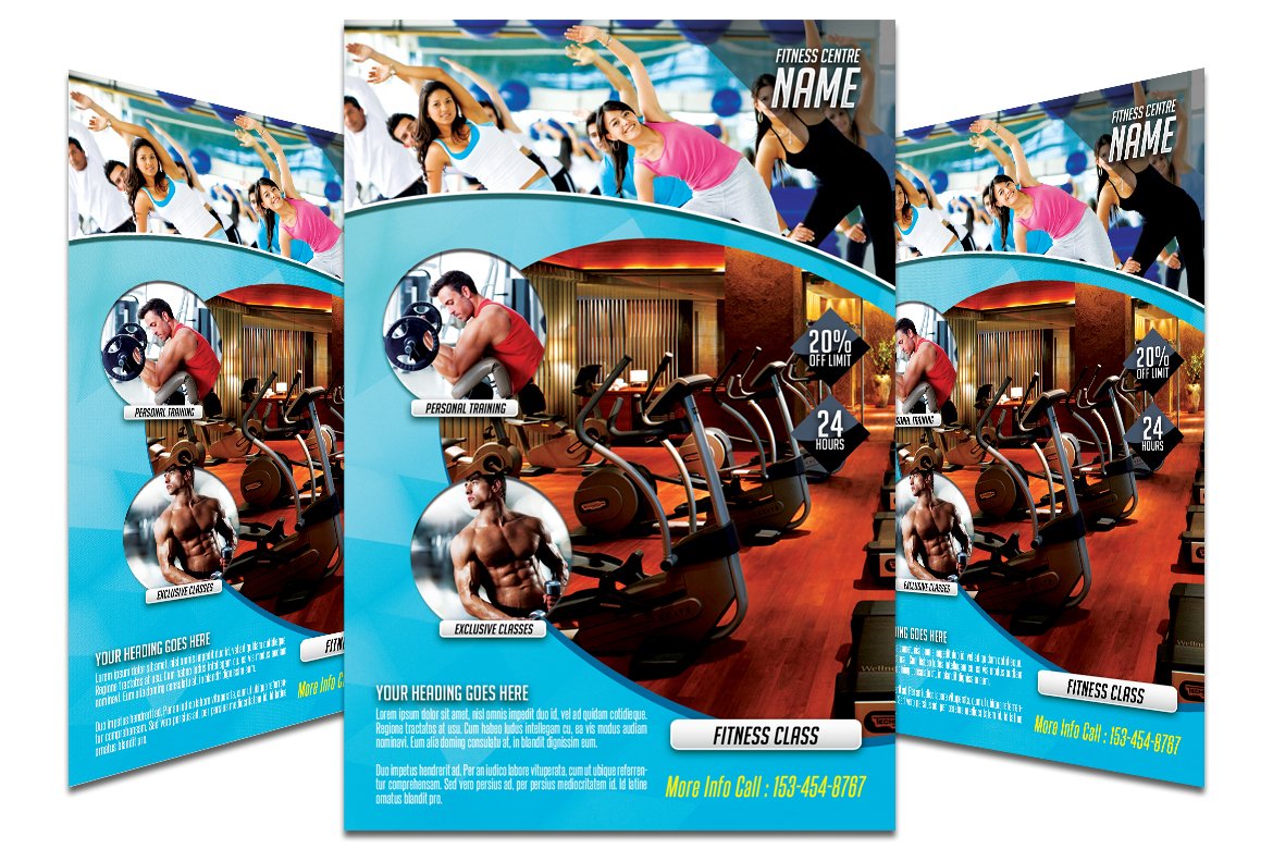 Fitness Flyer 2 (670188) | Flyers | Design Bundles