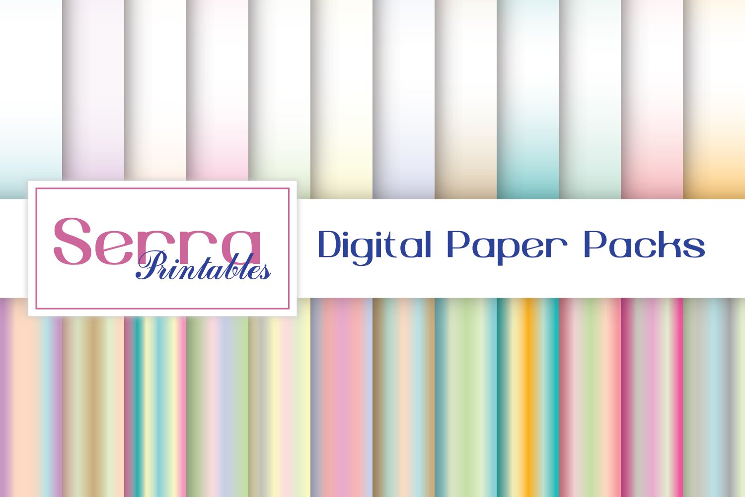 Seamless Pastel Ombre Digital paper pack (405369) | Patterns | Design ...