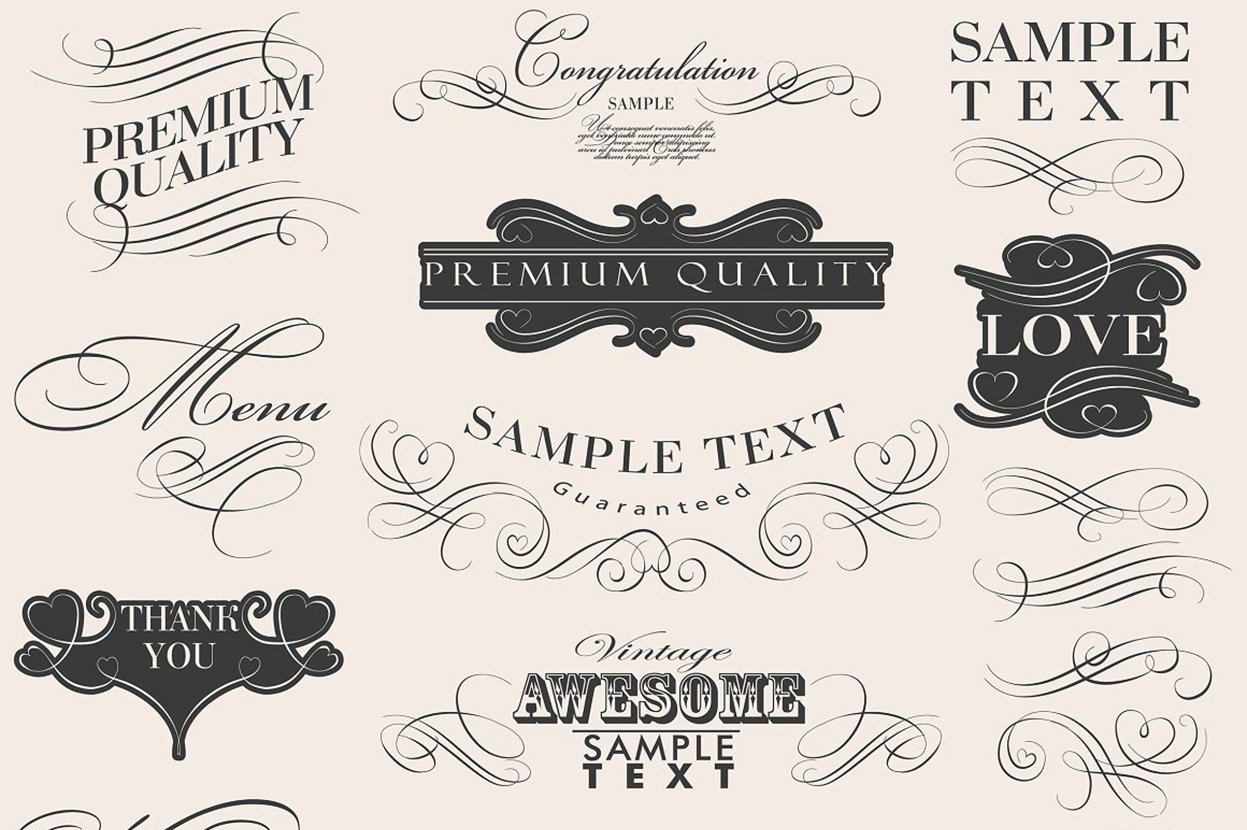 decoration vector set 5 (818060) | Decorations | Design Bundles