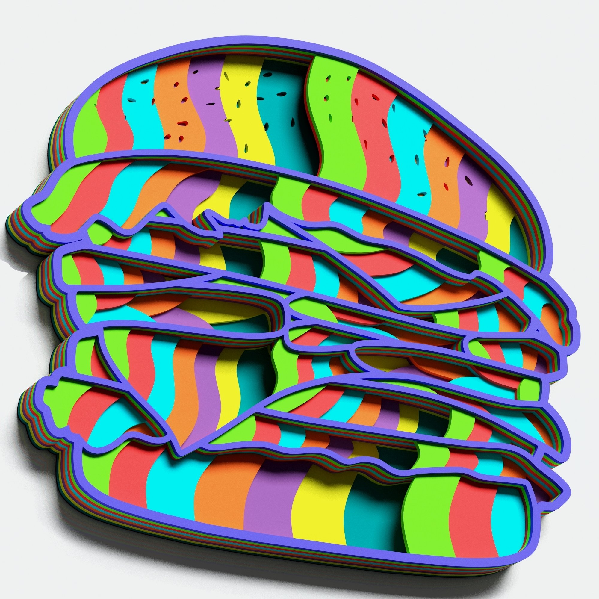 Multilayer Burger Mandala, Vector file for cutting (859843) | Paper ...