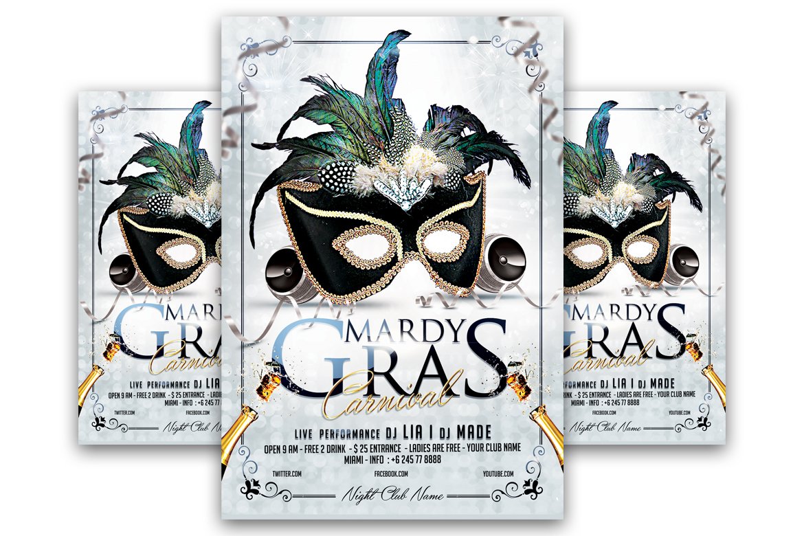 Mardy Gras Party #3 (964724) | Flyers | Design Bundles