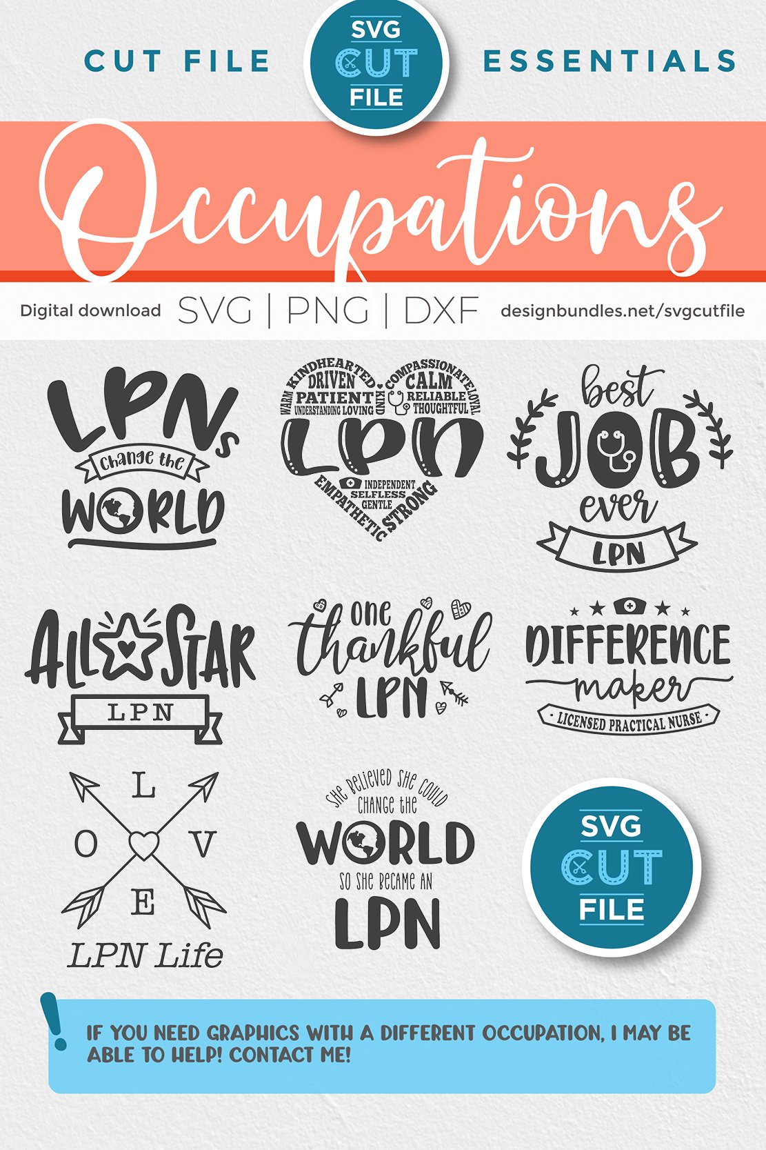 LPN svg bundle - 8 licensed practical nurse svg files (836344) | Cut ...