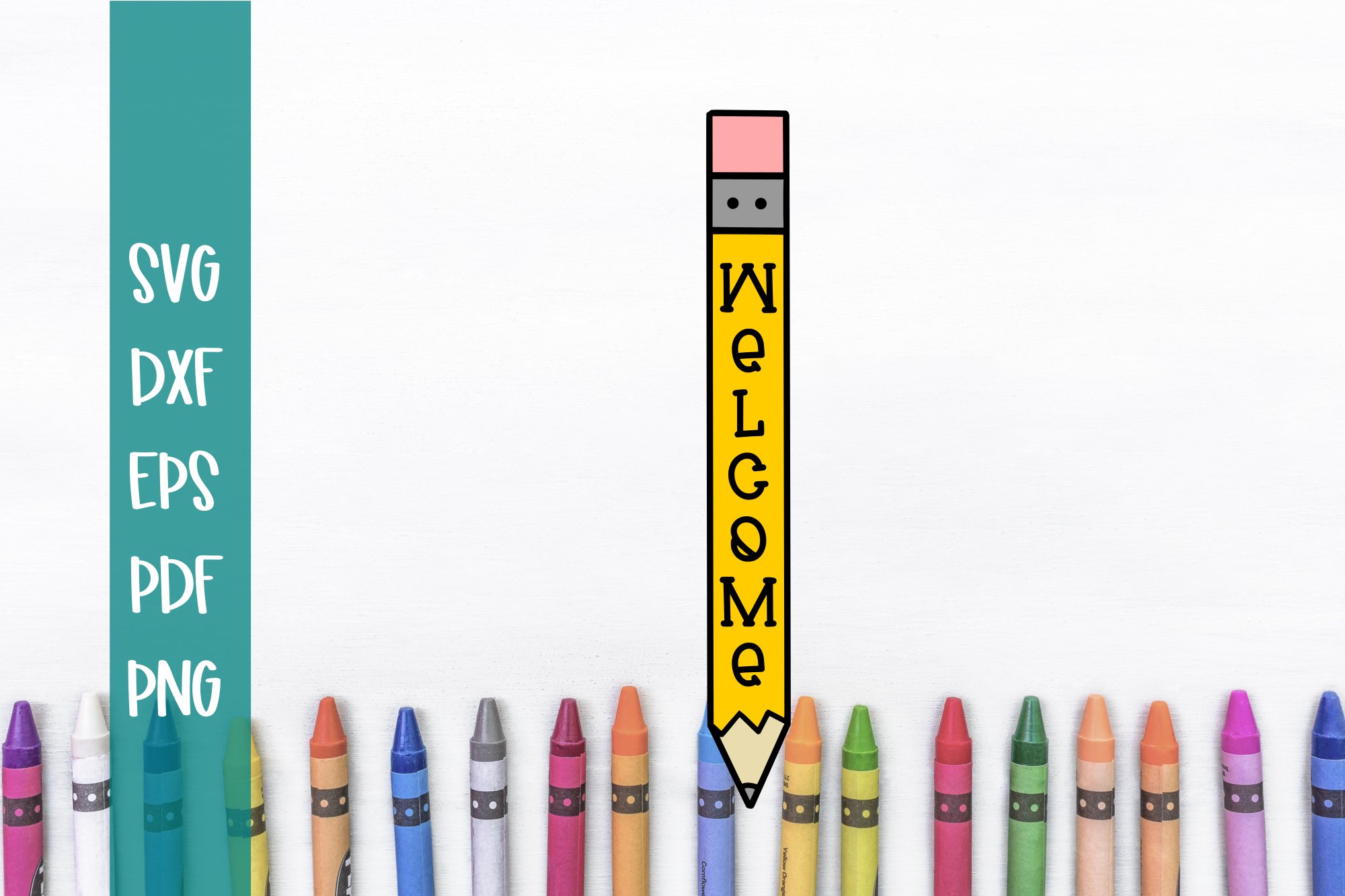 Welcome Pencil Sign SVG