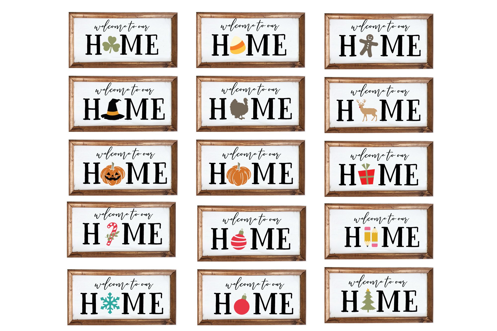 HUGE 35 Designs | Welcome Home Sign Bundle (539257) | Cut Files ...