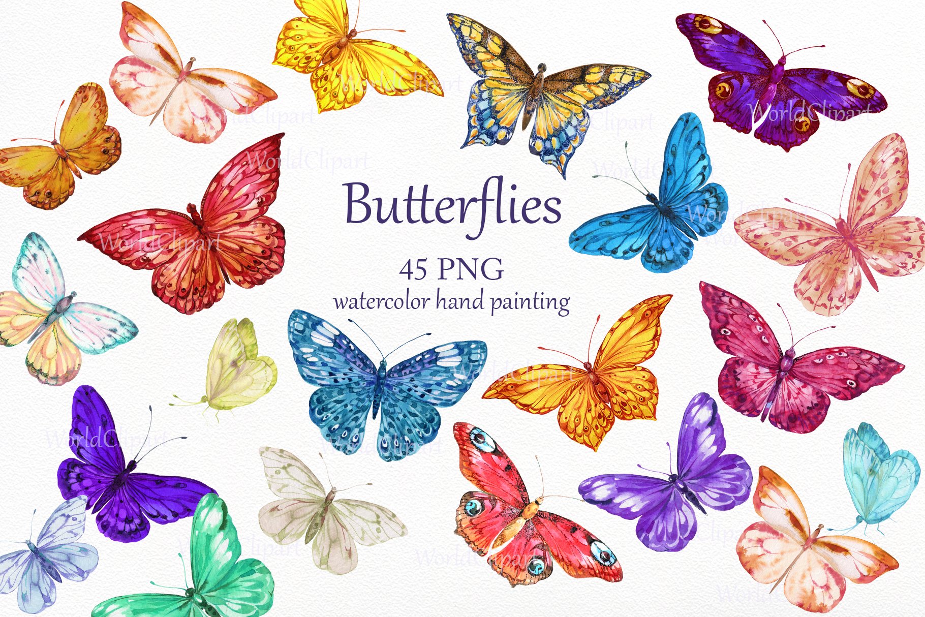 Butterflies Watercolor Clipart, butterfly, butterflies PNG (551096 ...