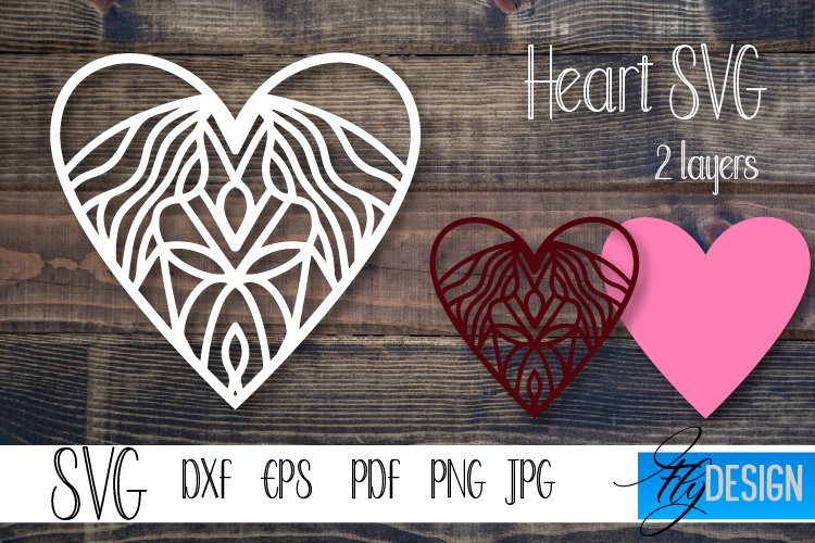 Heart Love SVG. Layered Heart SVG. Valentines Day SVG. v5-5. (1191637 ...