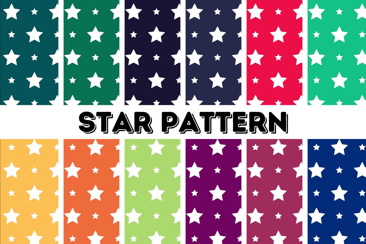 Digital Paper Star Pattern