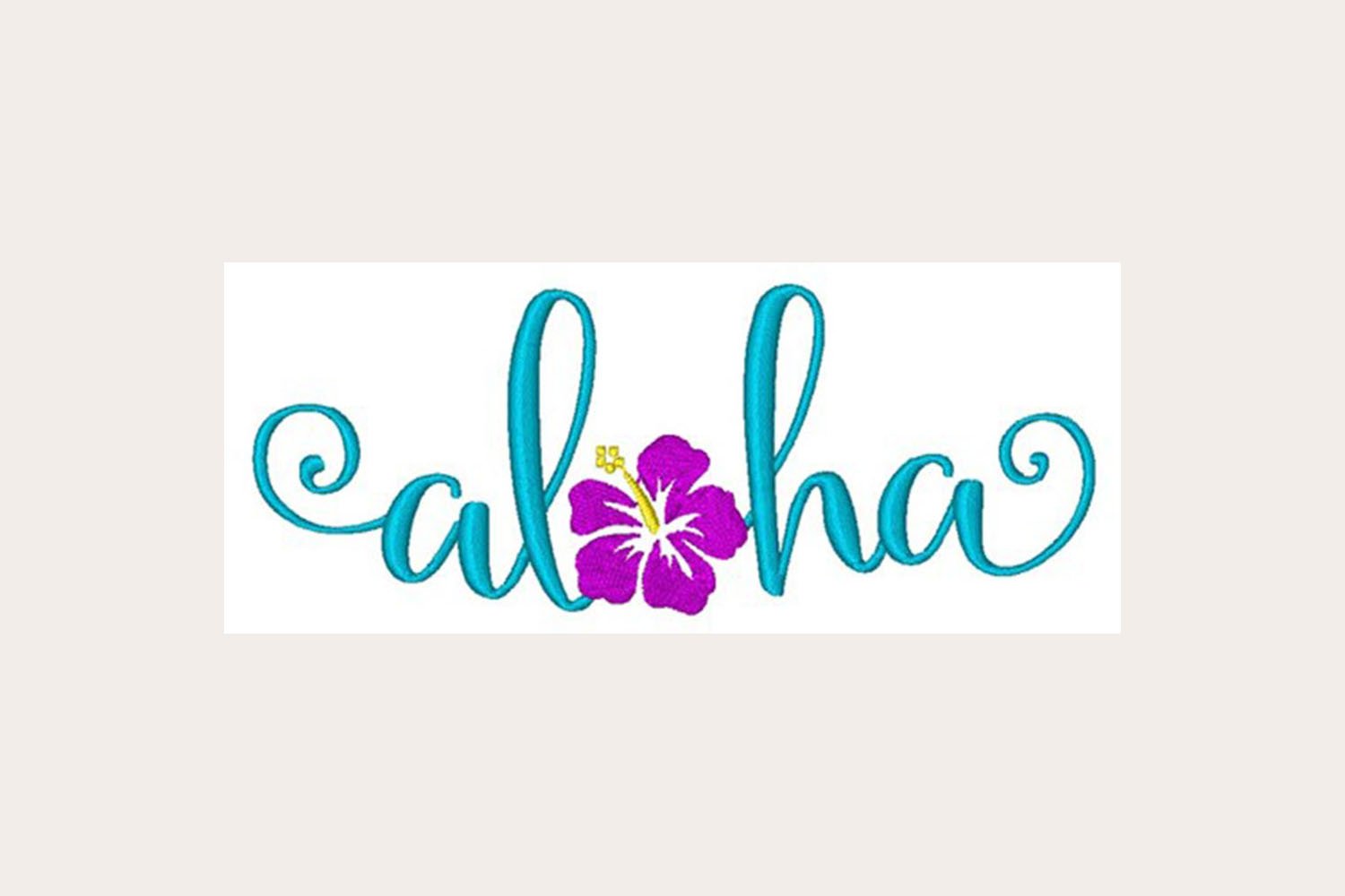 Aloha - Machine Embroidery Design