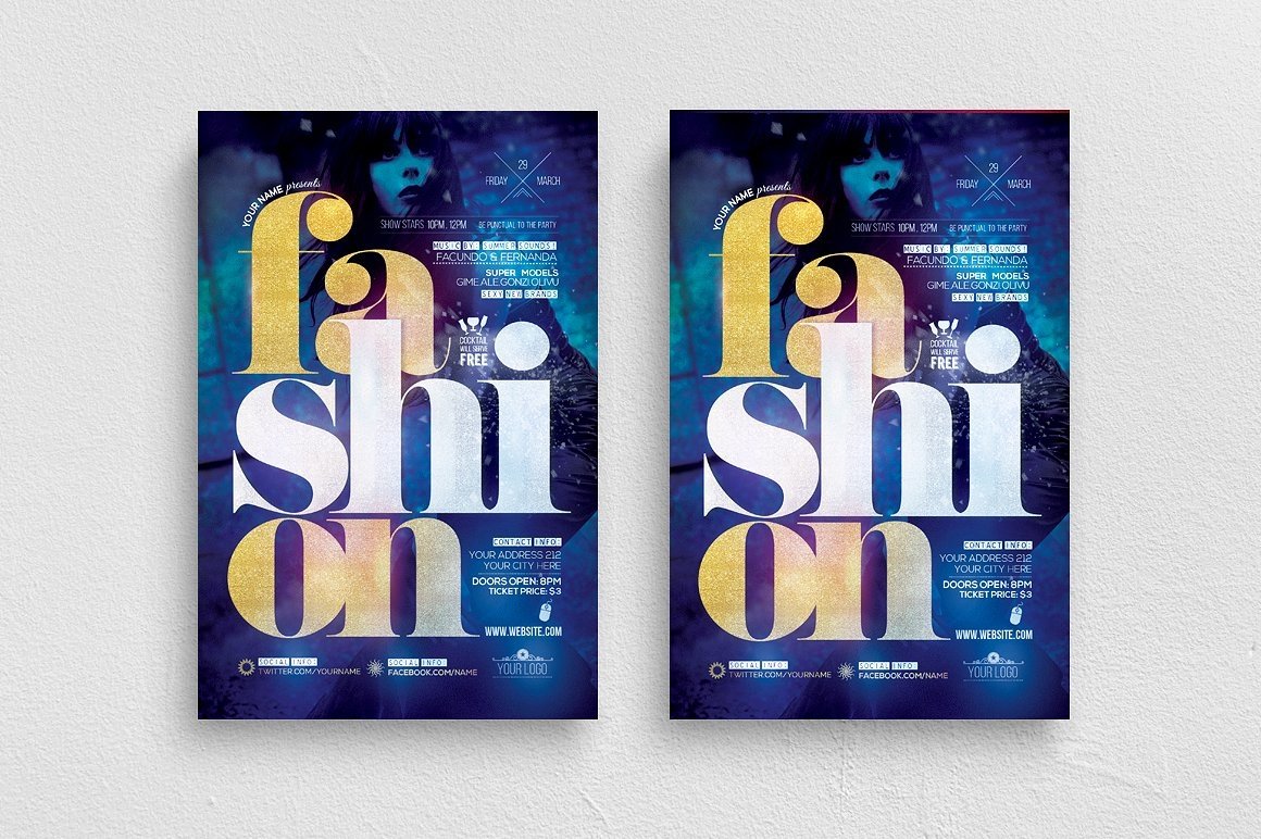 Fashion Live Show Flyer Template (211357) | Flyers | Design Bundles