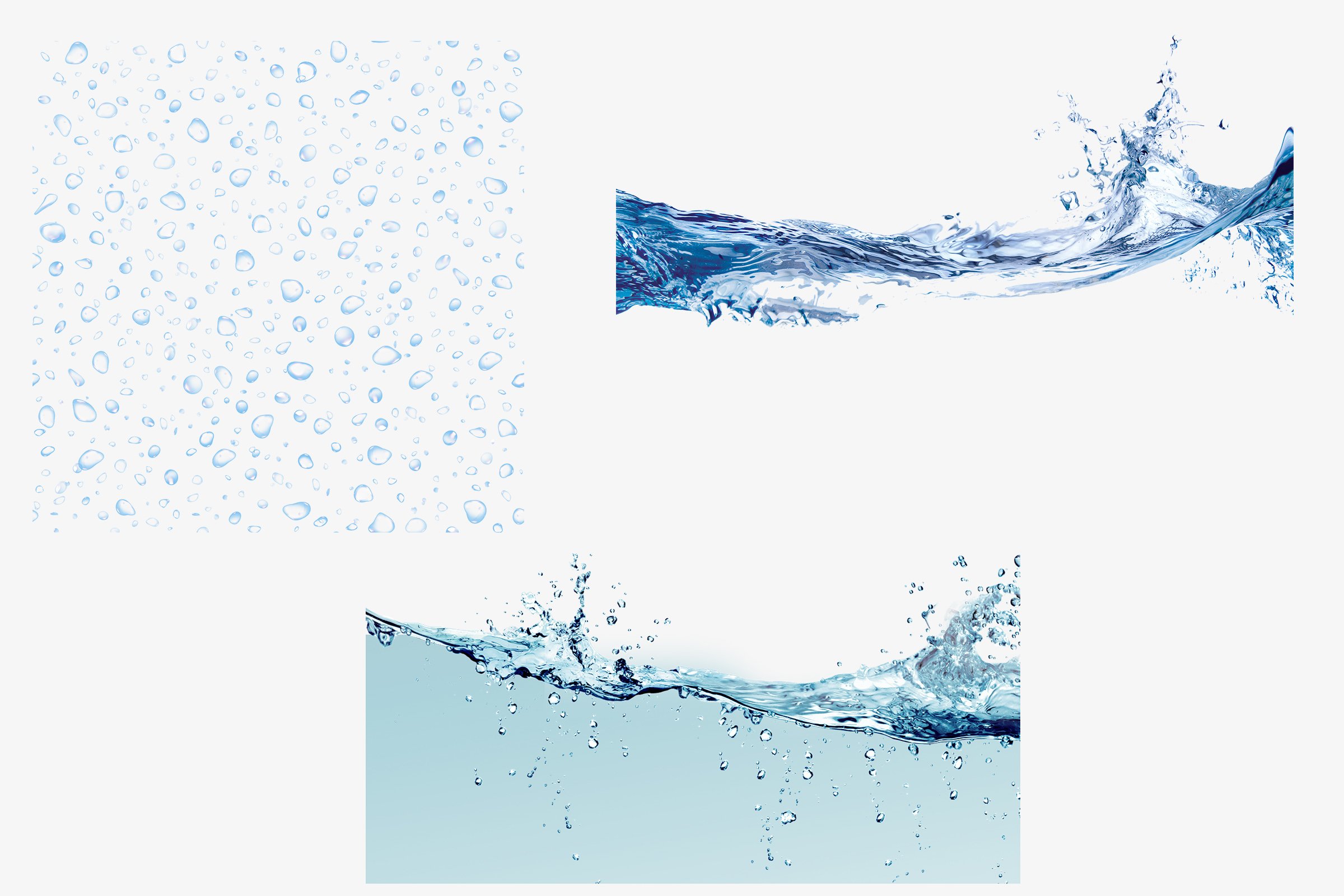 Water Splash Overlays, Water Clipart (415063) | Decorations | Design ...