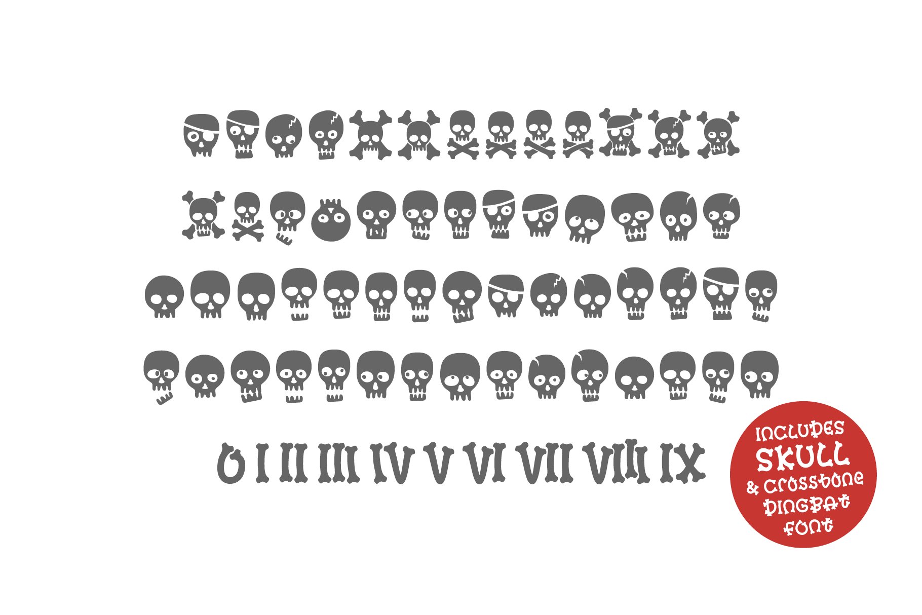 Skull Symbol Font