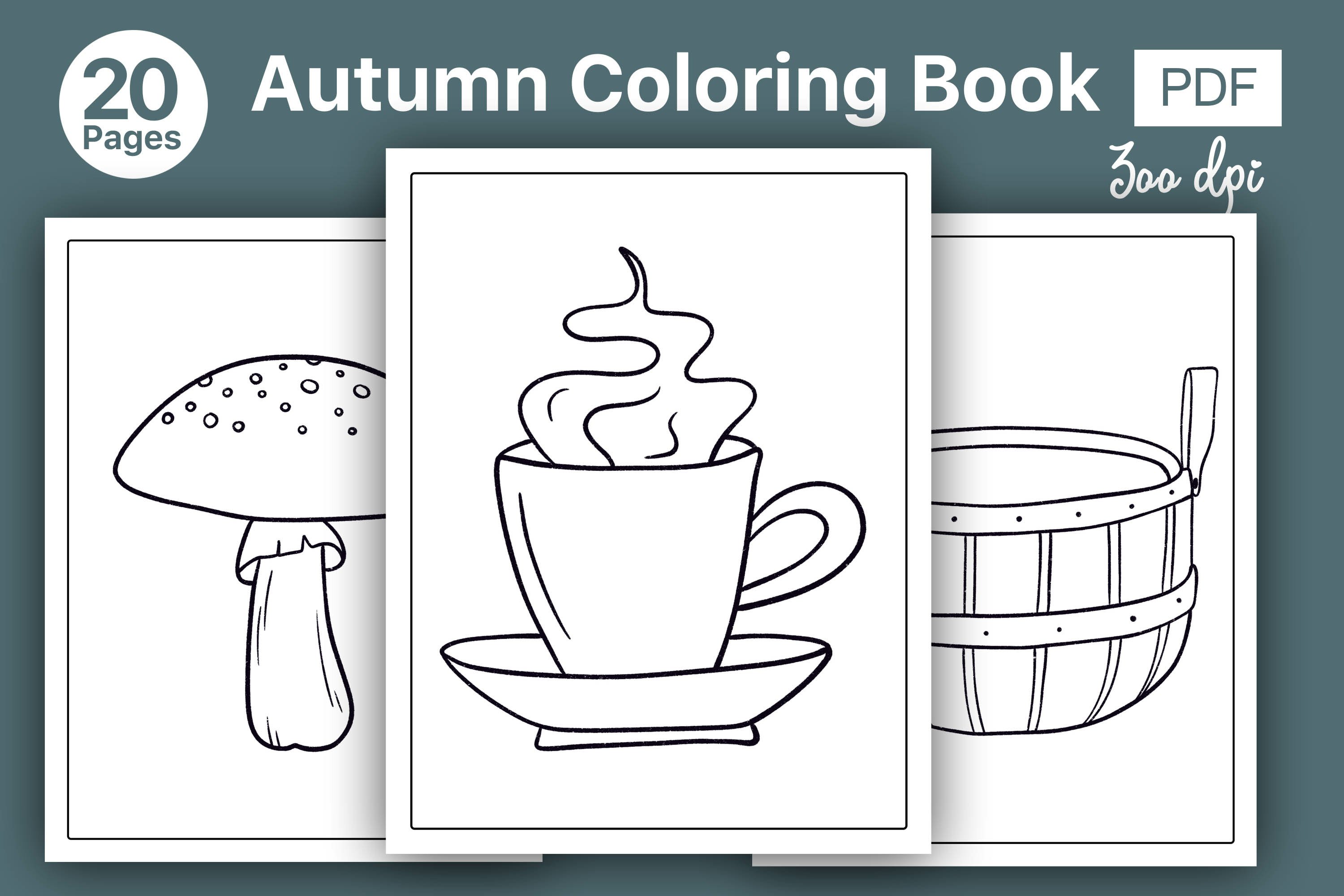 Autumn Coloring Book Pages