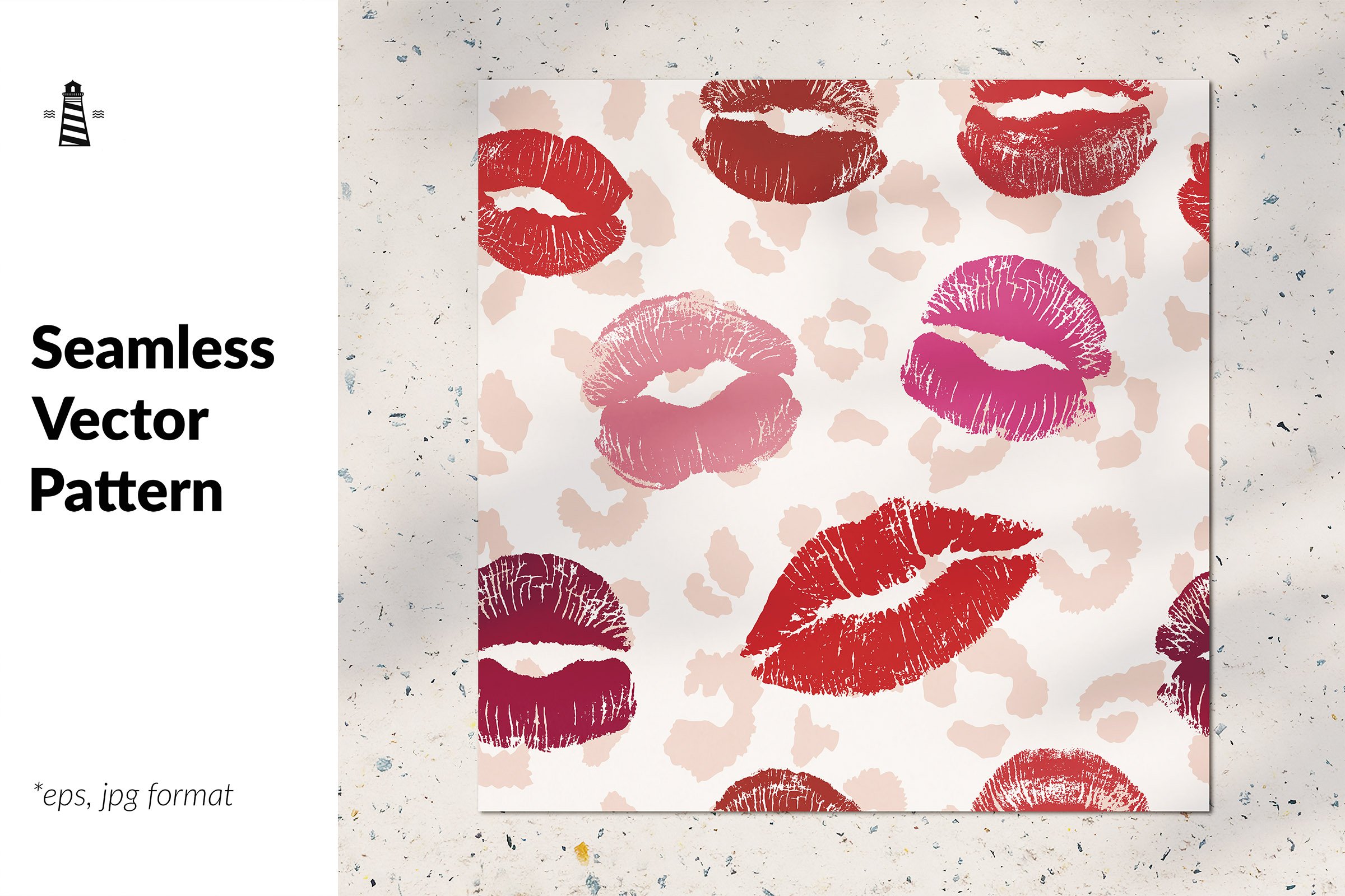 Lipstick seamless pattern (1242723) | Patterns | Design Bundles