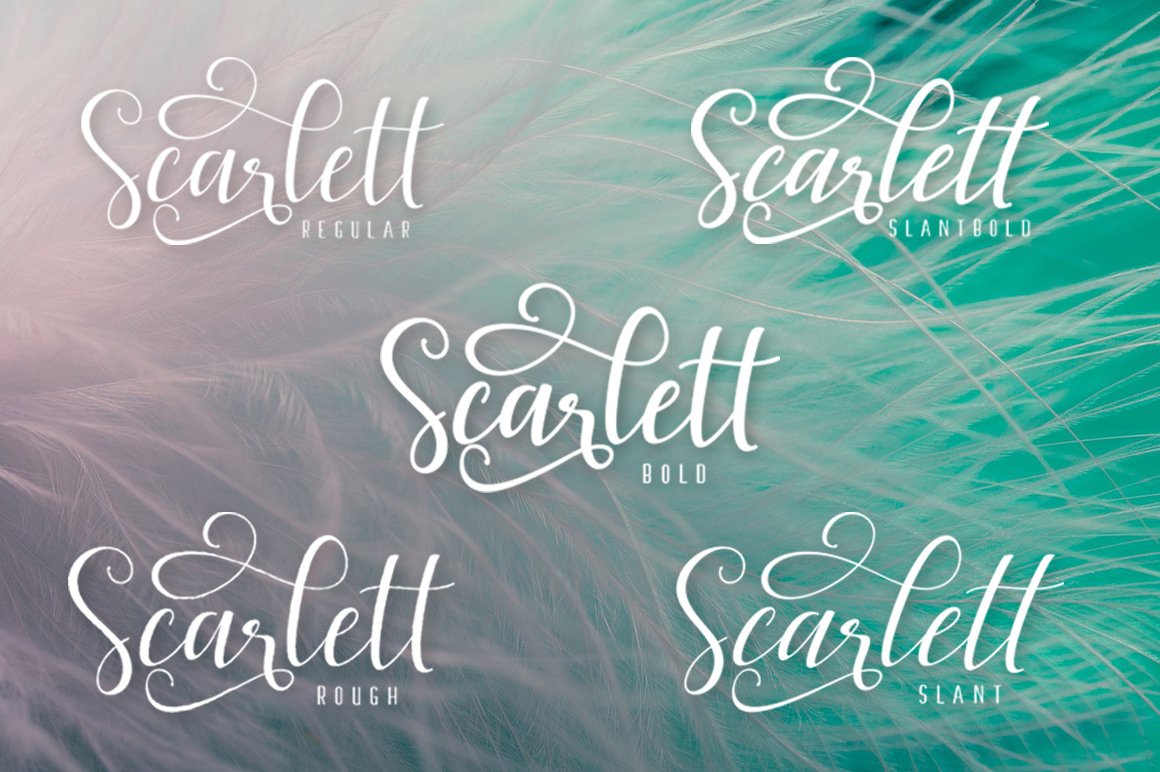 Scarlett Font Family (22871) | Calligraphy | Font Bundles
