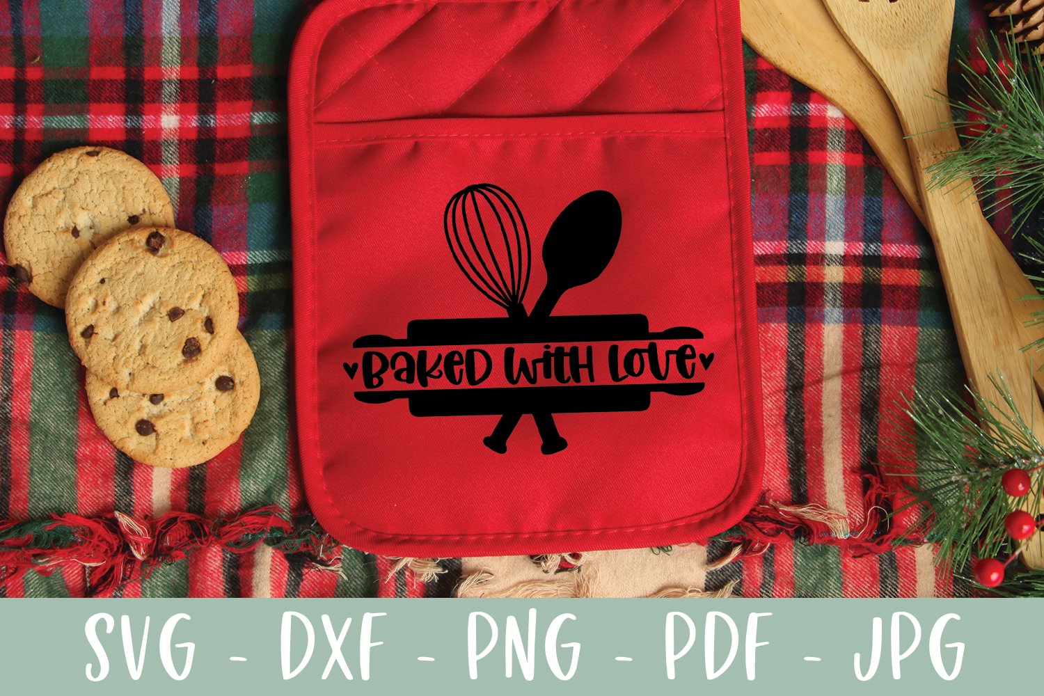 Baked With Love SVG Cut File, Baker SVG