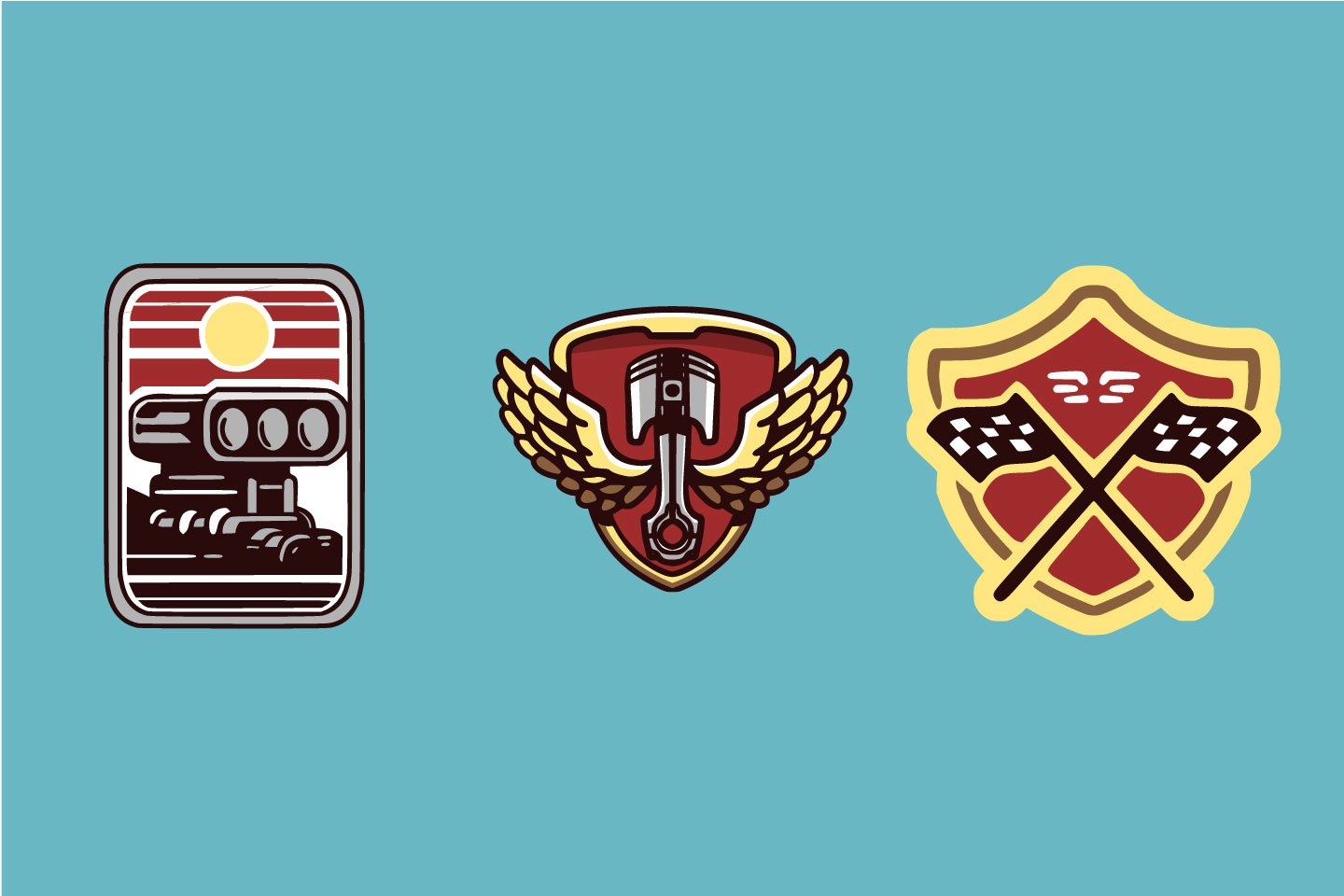 Automotive Badge illustrations