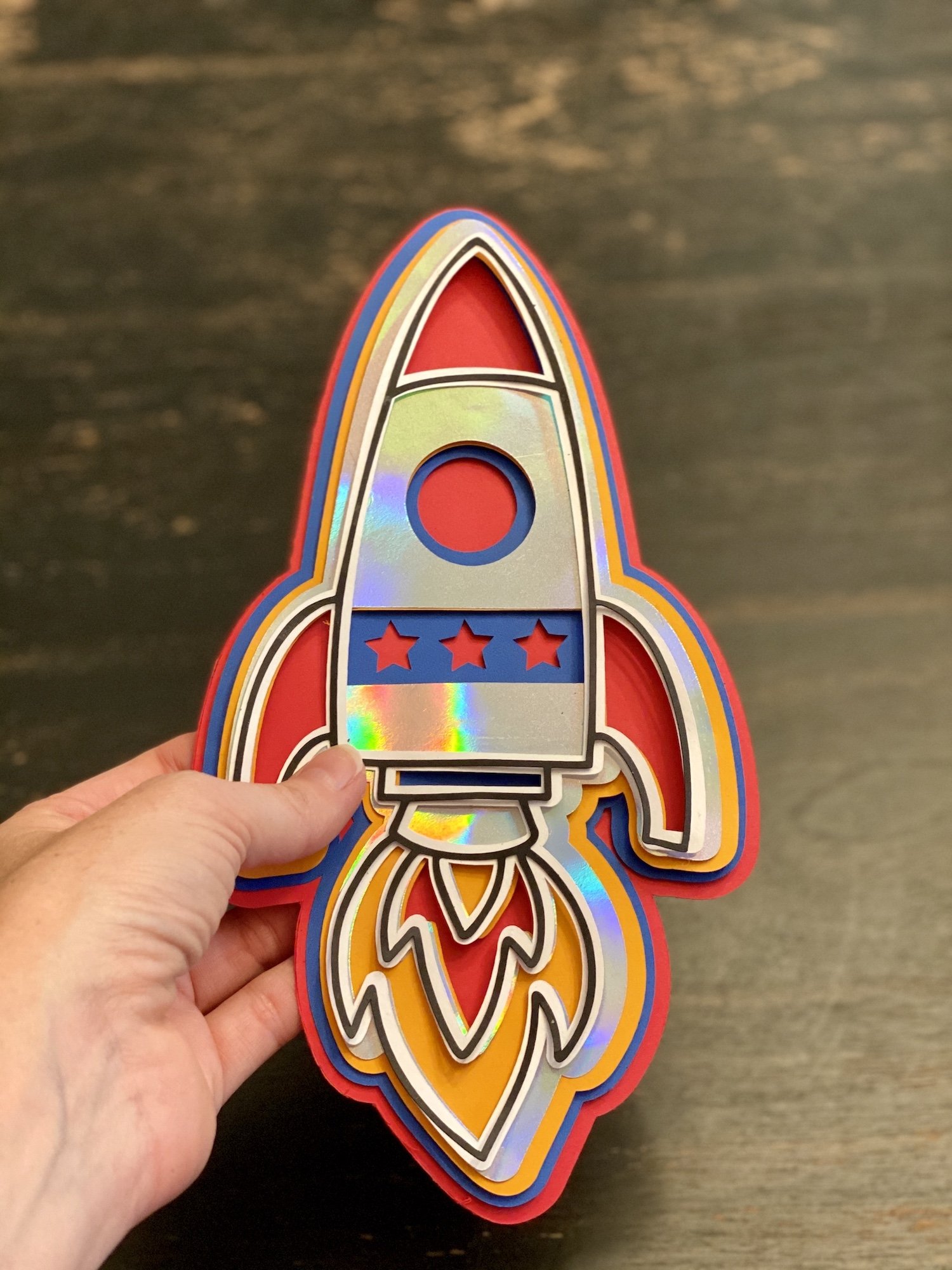 Rocket 3D Layered Design