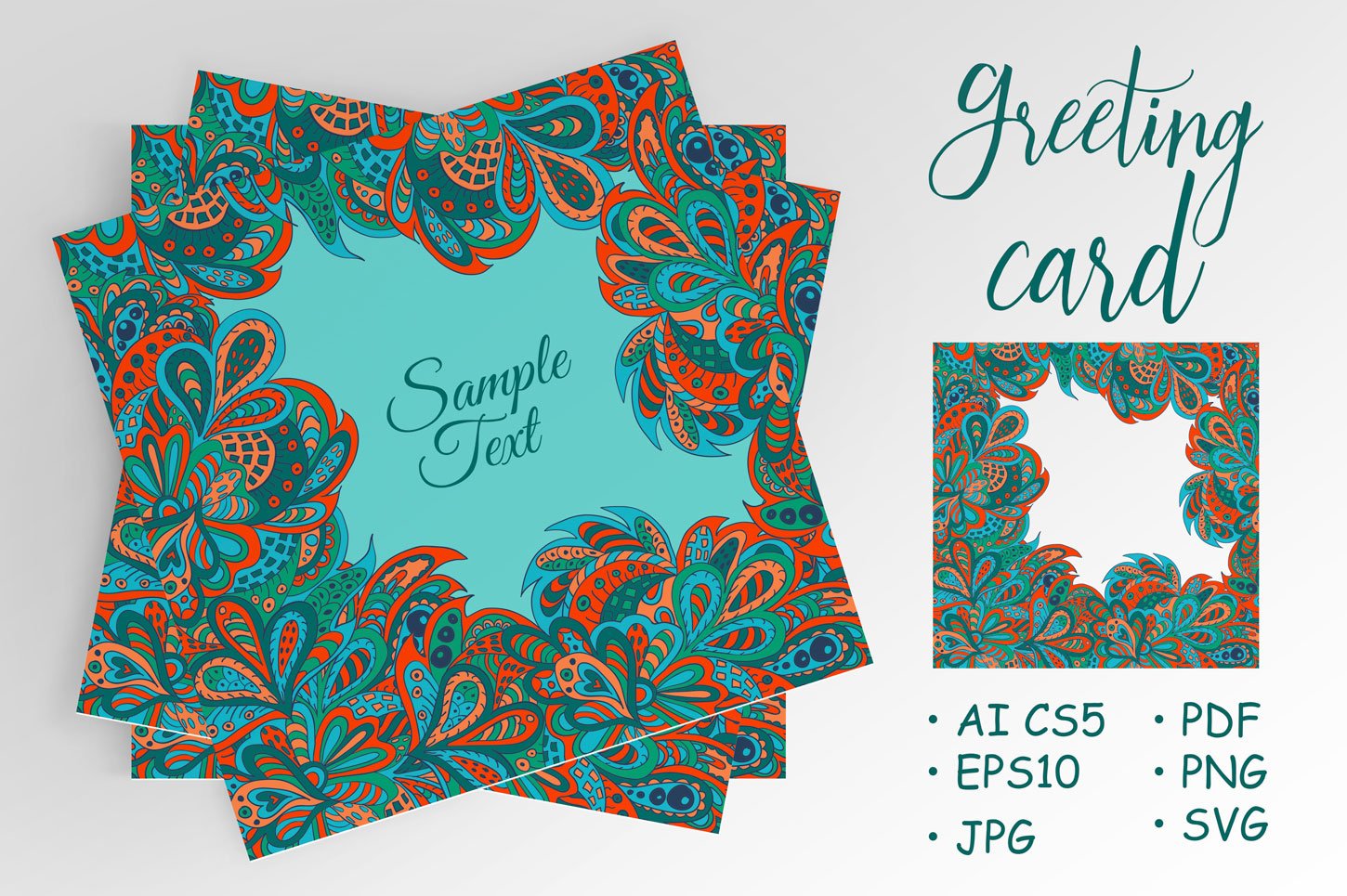 Floral ethnic background red and marine colors (1045343) | Printables ...