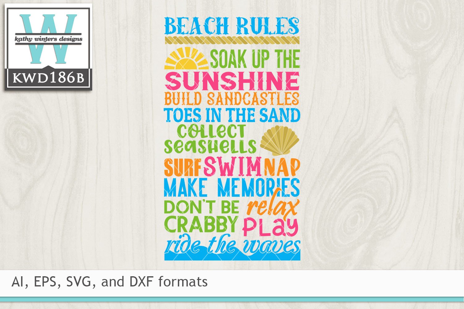 Summer SVG - Beach Rules (95412) | Cut Files | Design Bundles